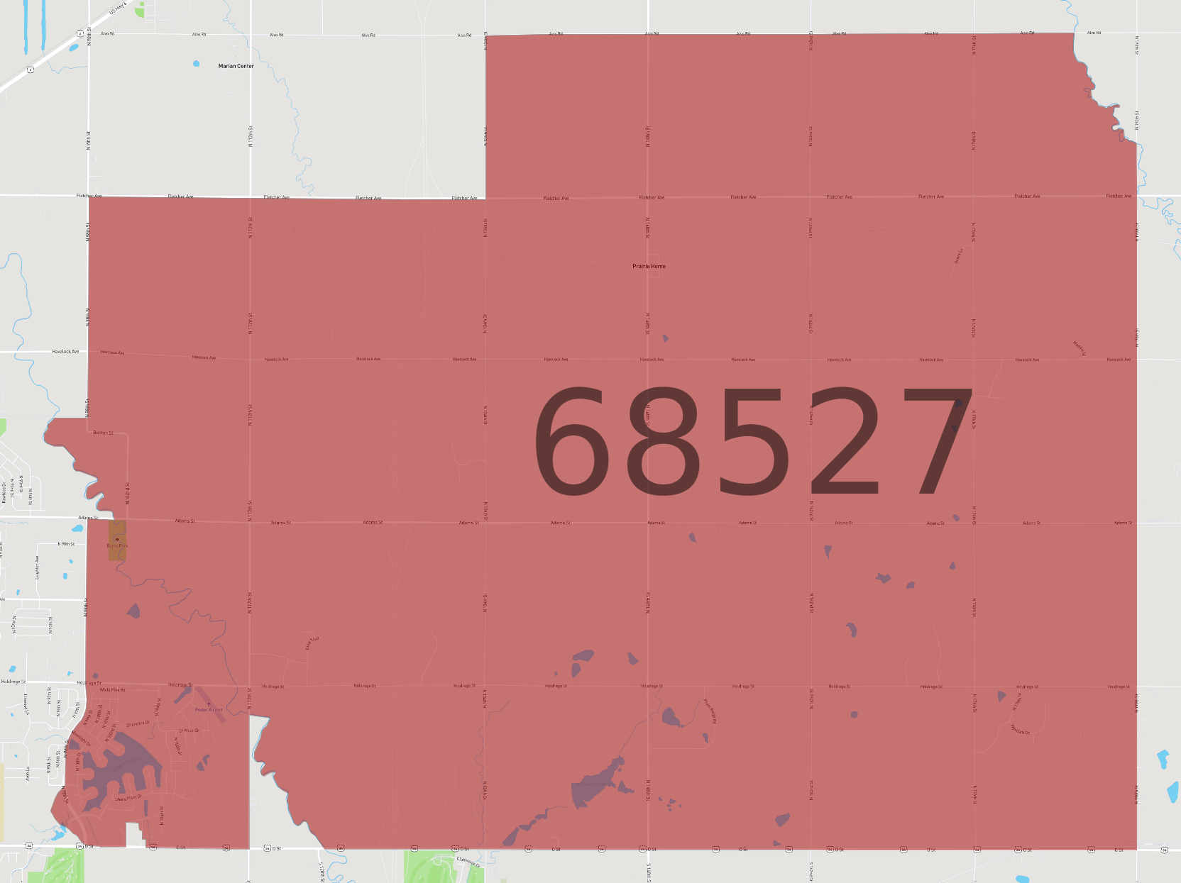 Zip Code 68527 - AtlasBig.com