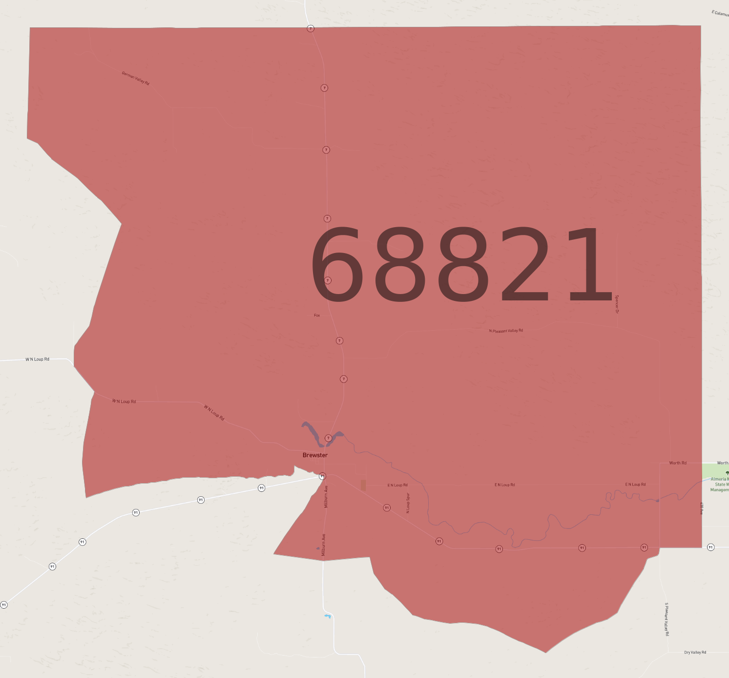 Zip Code 68821 Atlasbig