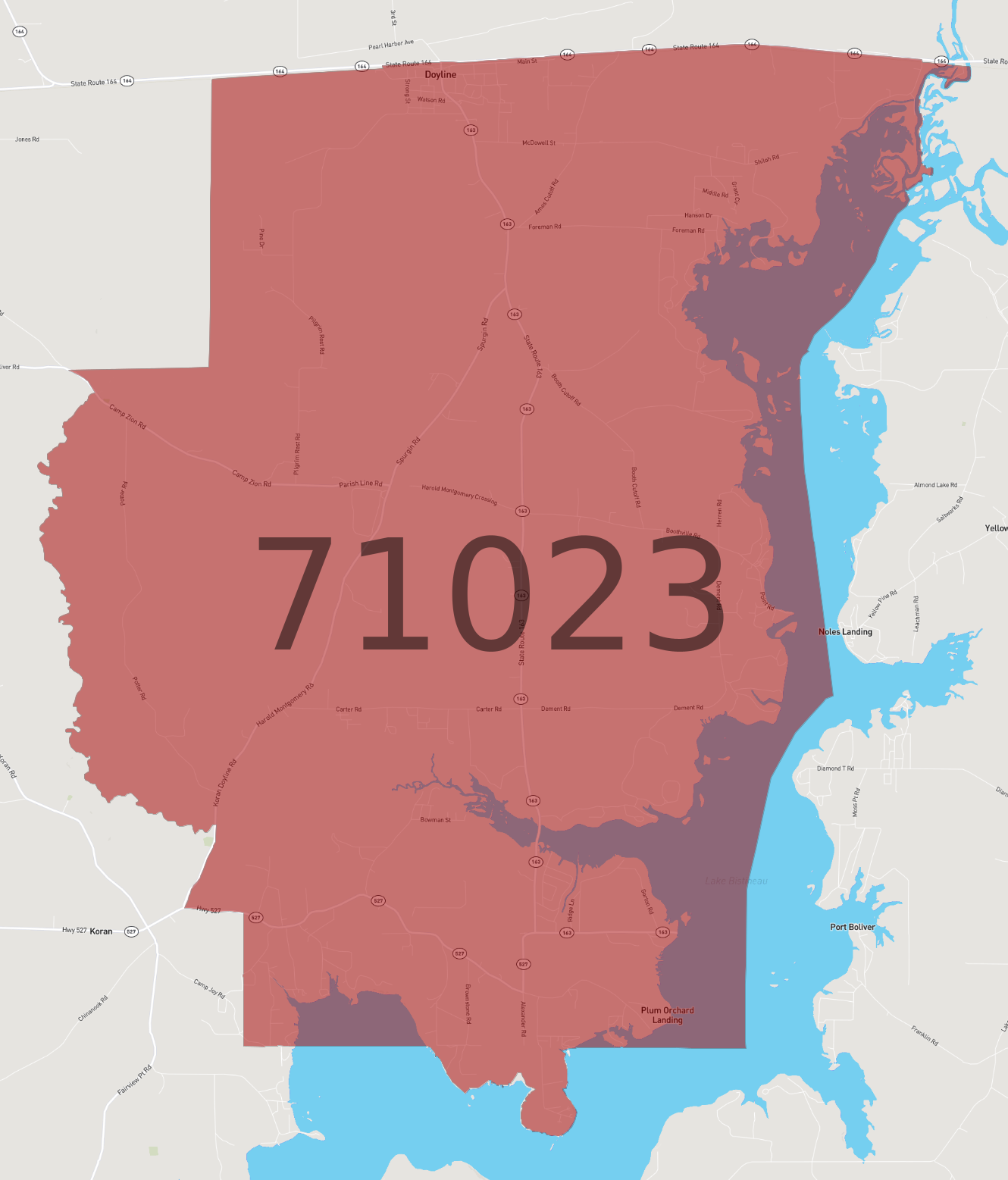 Zip Code 71023 - AtlasBig.com