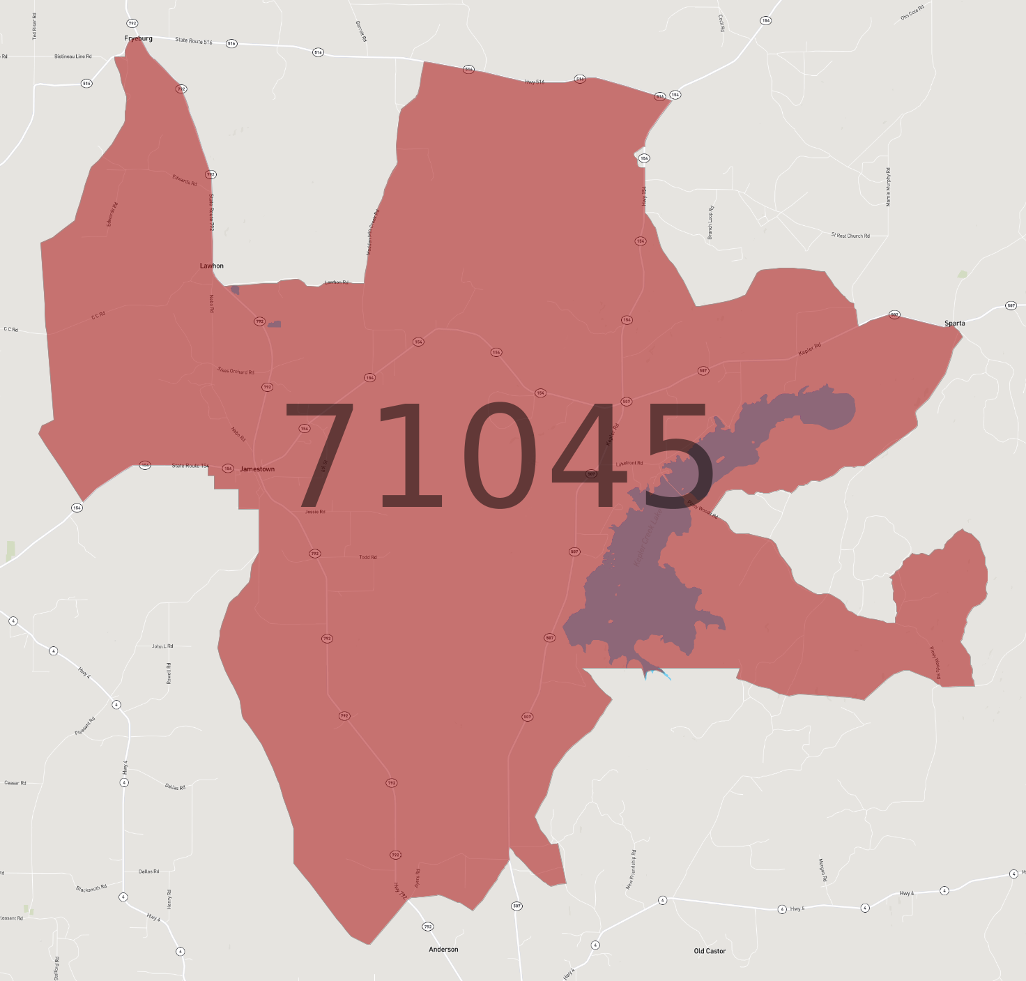 Zip Code 71045 - AtlasBig.com