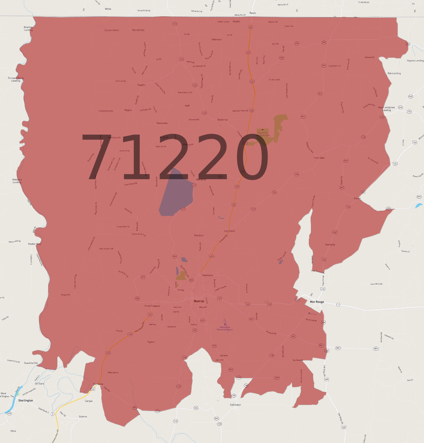 Zip Code 71220 - AtlasBig.com