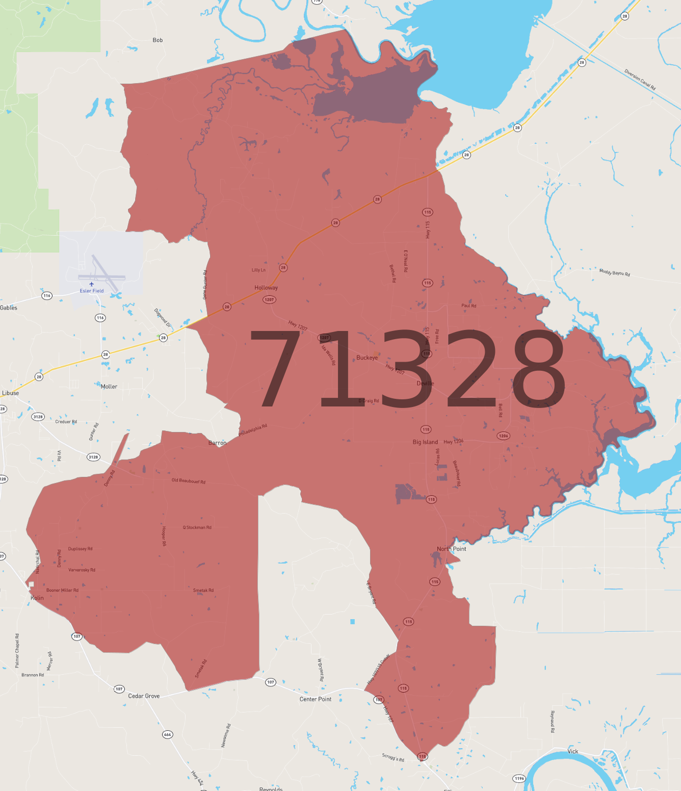 Zip Code 71328 - AtlasBig.com