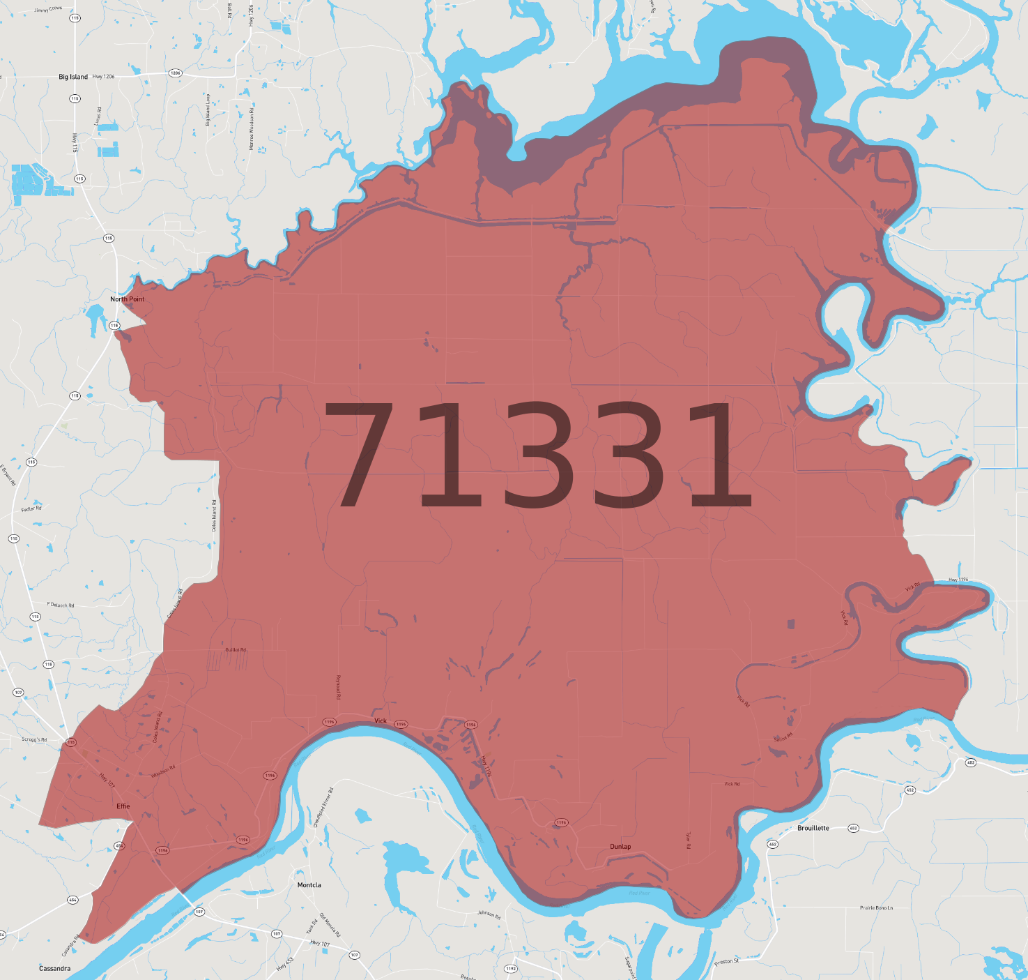 Zip Code 71331 - AtlasBig.com