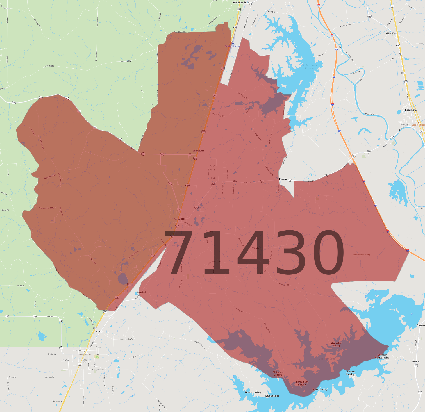 Zip Code 71430 - AtlasBig.com