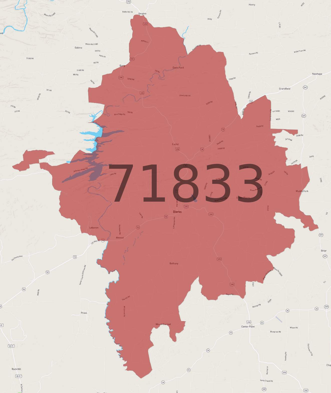 Zip Code 71833 - AtlasBig.com