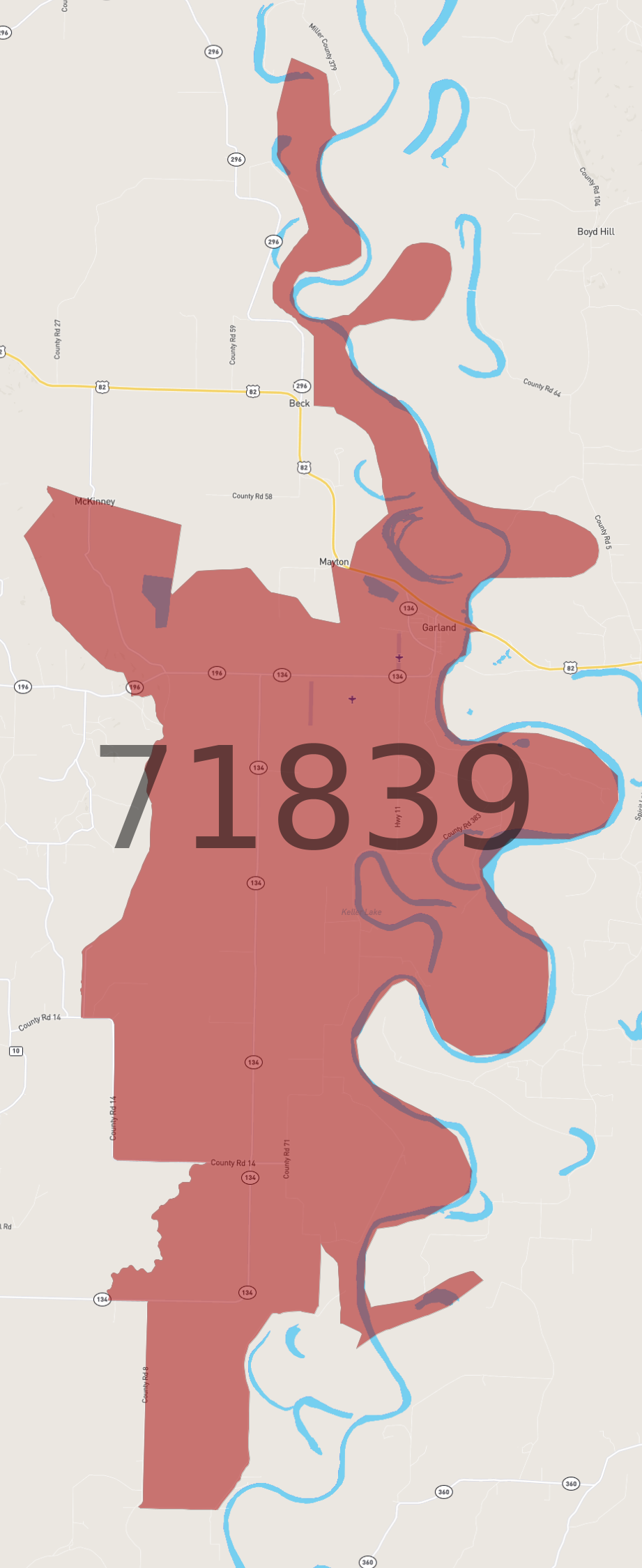 Zip Code 71839 - AtlasBig.com