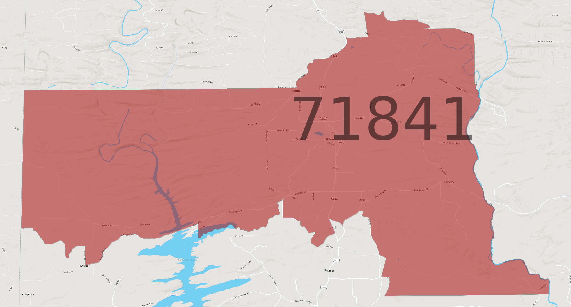 Zip Code 71841 - AtlasBig.com
