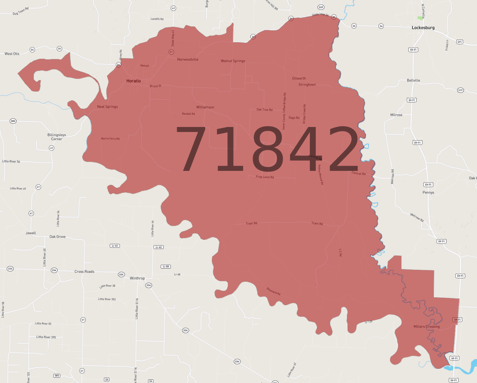 Zip Code 71842 - AtlasBig.com