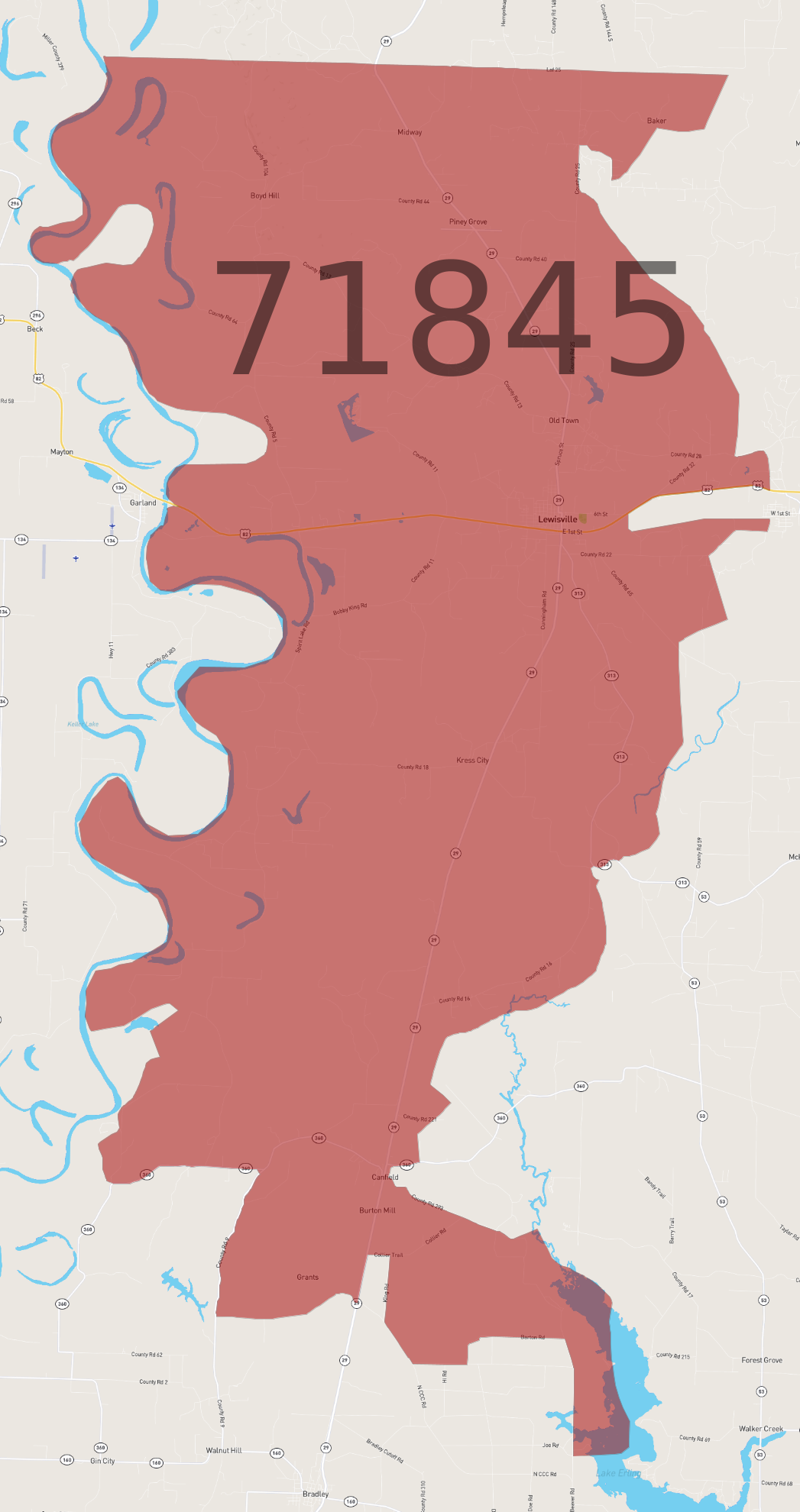 Zip Code 71845 - AtlasBig.com