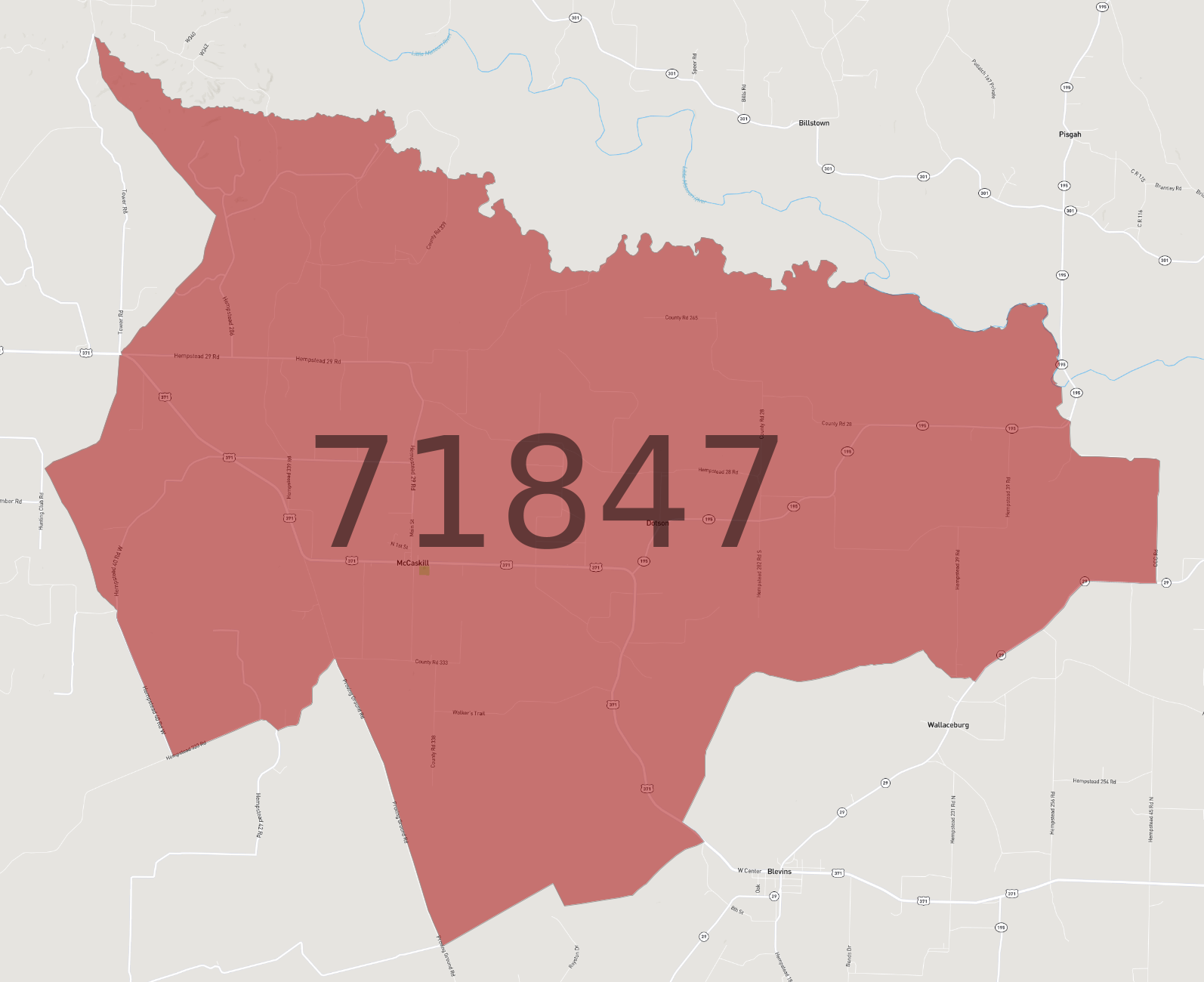 Zip Code 71847 - AtlasBig.com