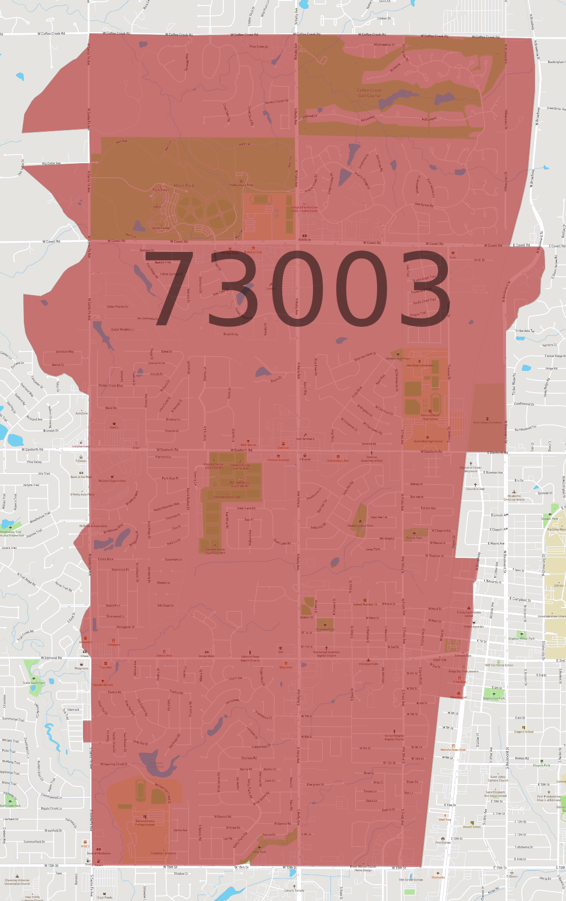 Zip Code 73003 - AtlasBig.com