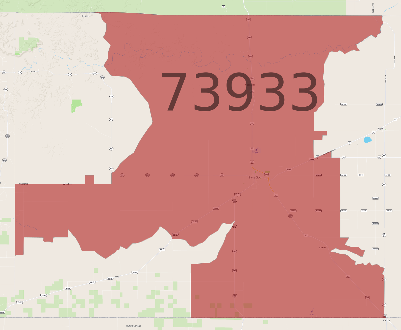 Zip Code 73933 - AtlasBig.com