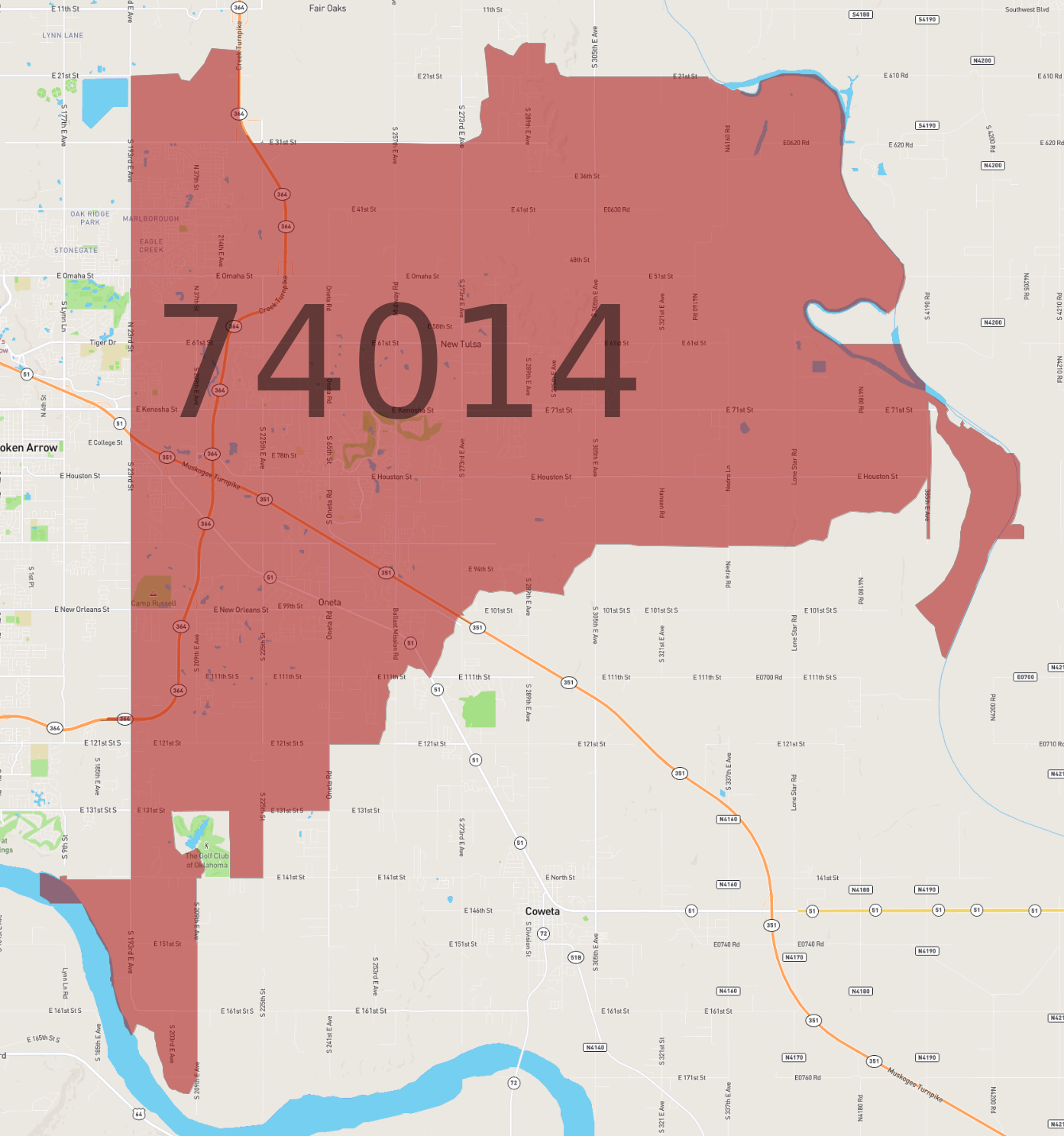 Zip Code 74014 - AtlasBig.com