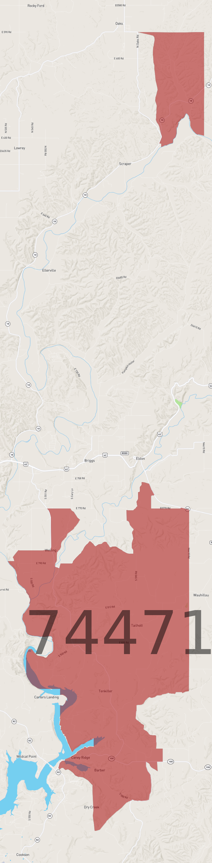 Zip Code 74471 - AtlasBig.com