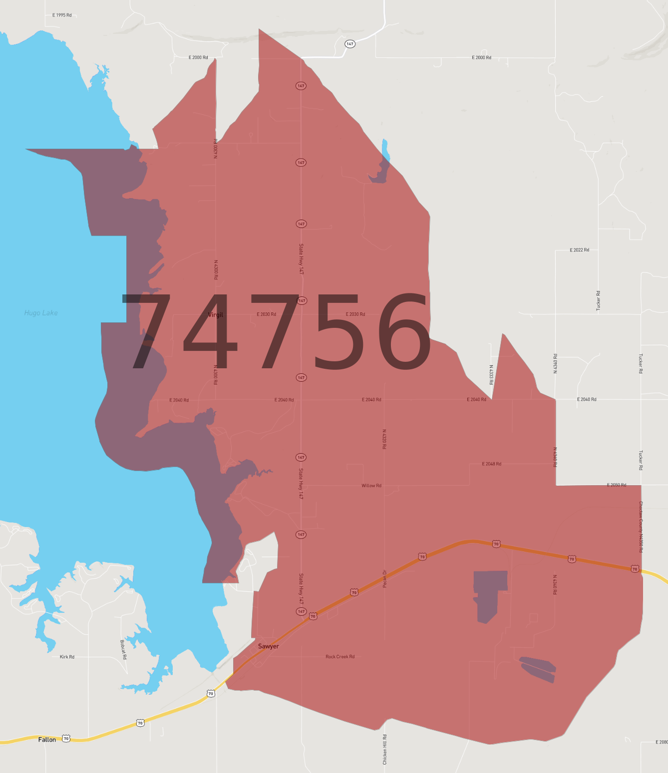 Zip Code 74756 - AtlasBig.com