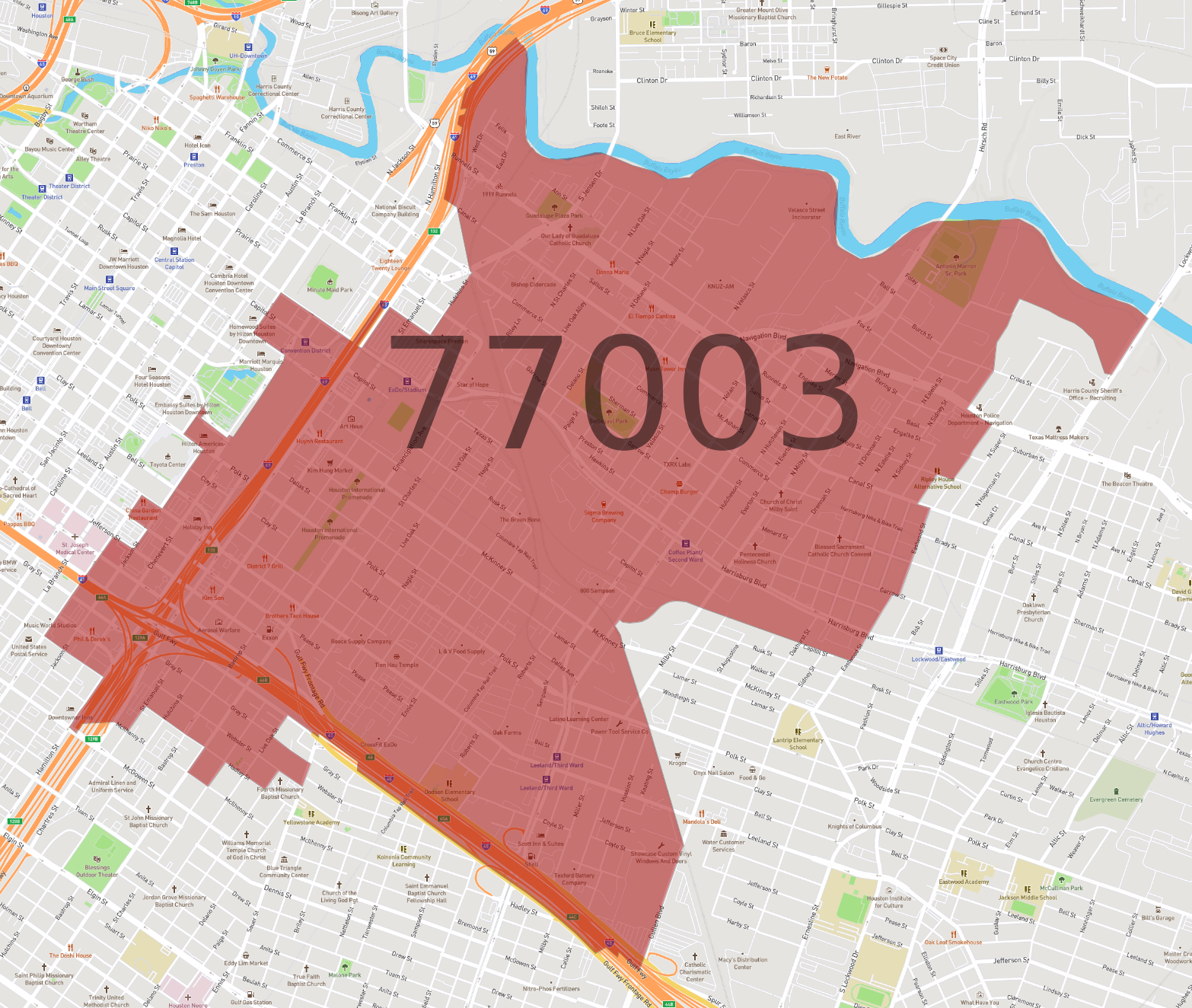Zip Code 77003 - AtlasBig.com