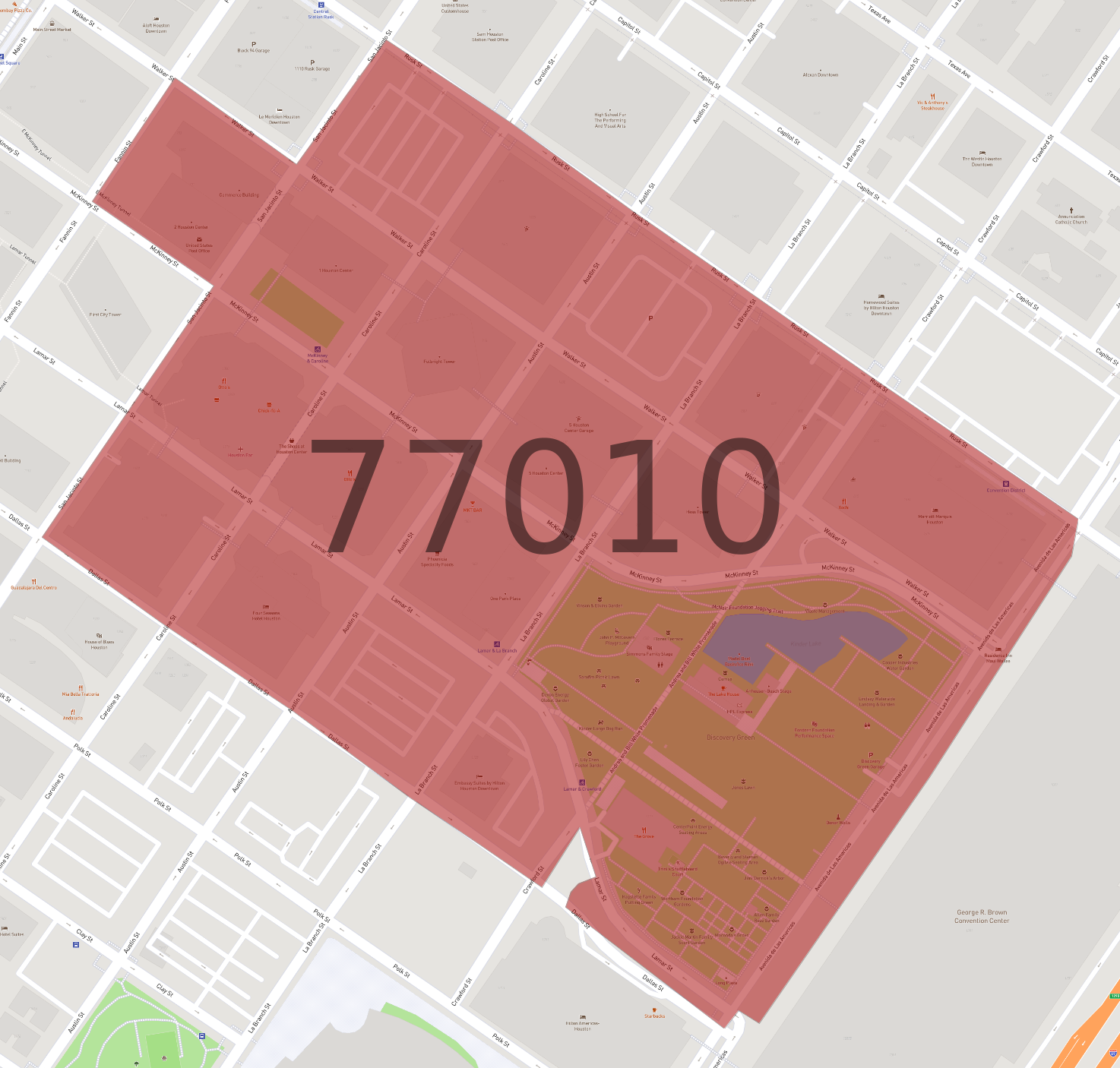 Zip Code 77010 - AtlasBig.com