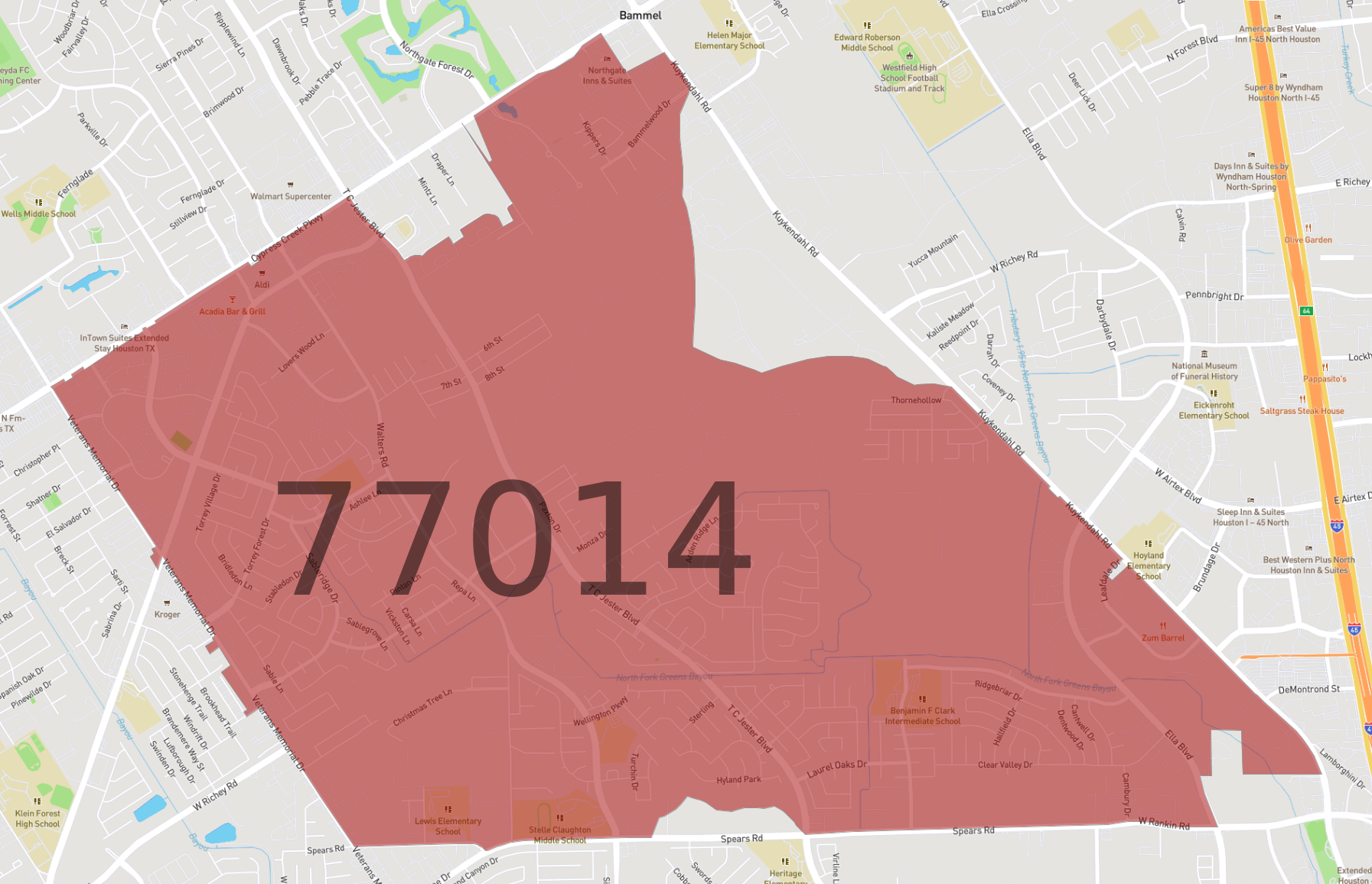 Zip Code 77014 - AtlasBig.com