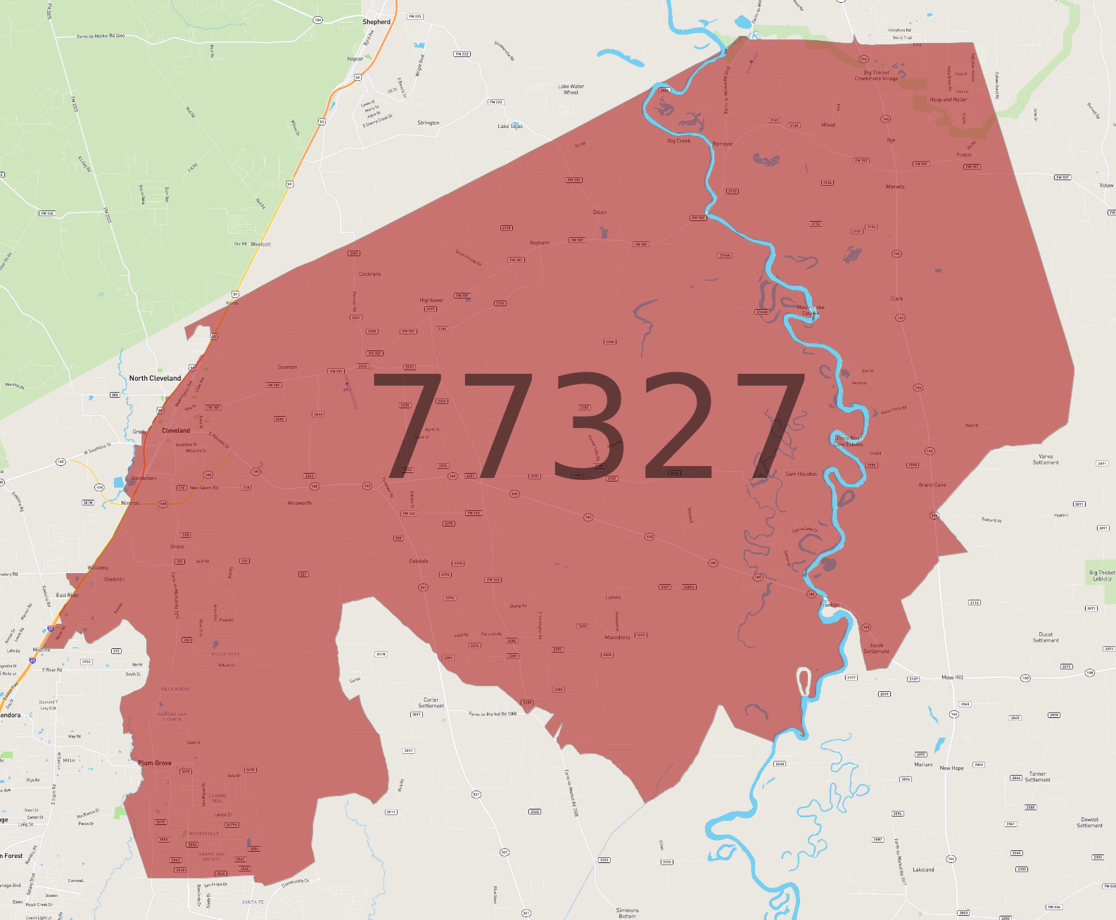 Zip Code 77327 - AtlasBig.com