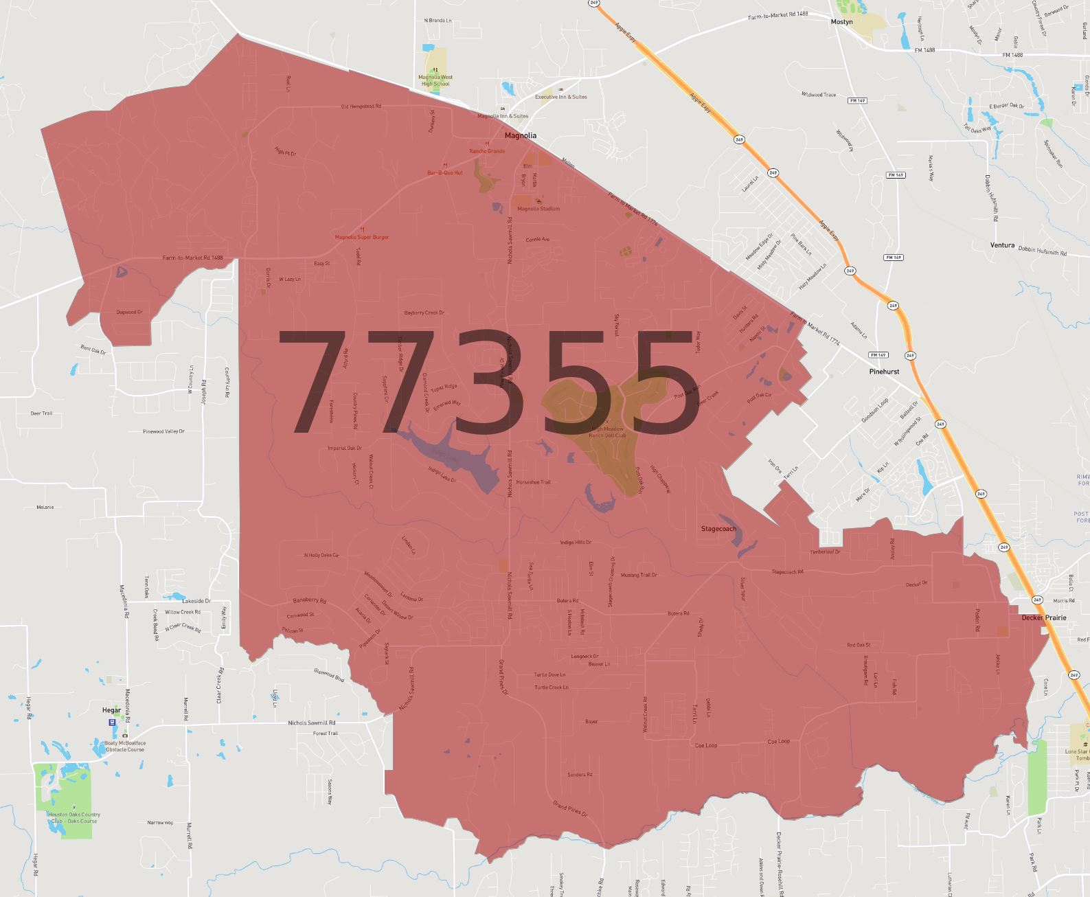 Zip Code 77355 - AtlasBig.com