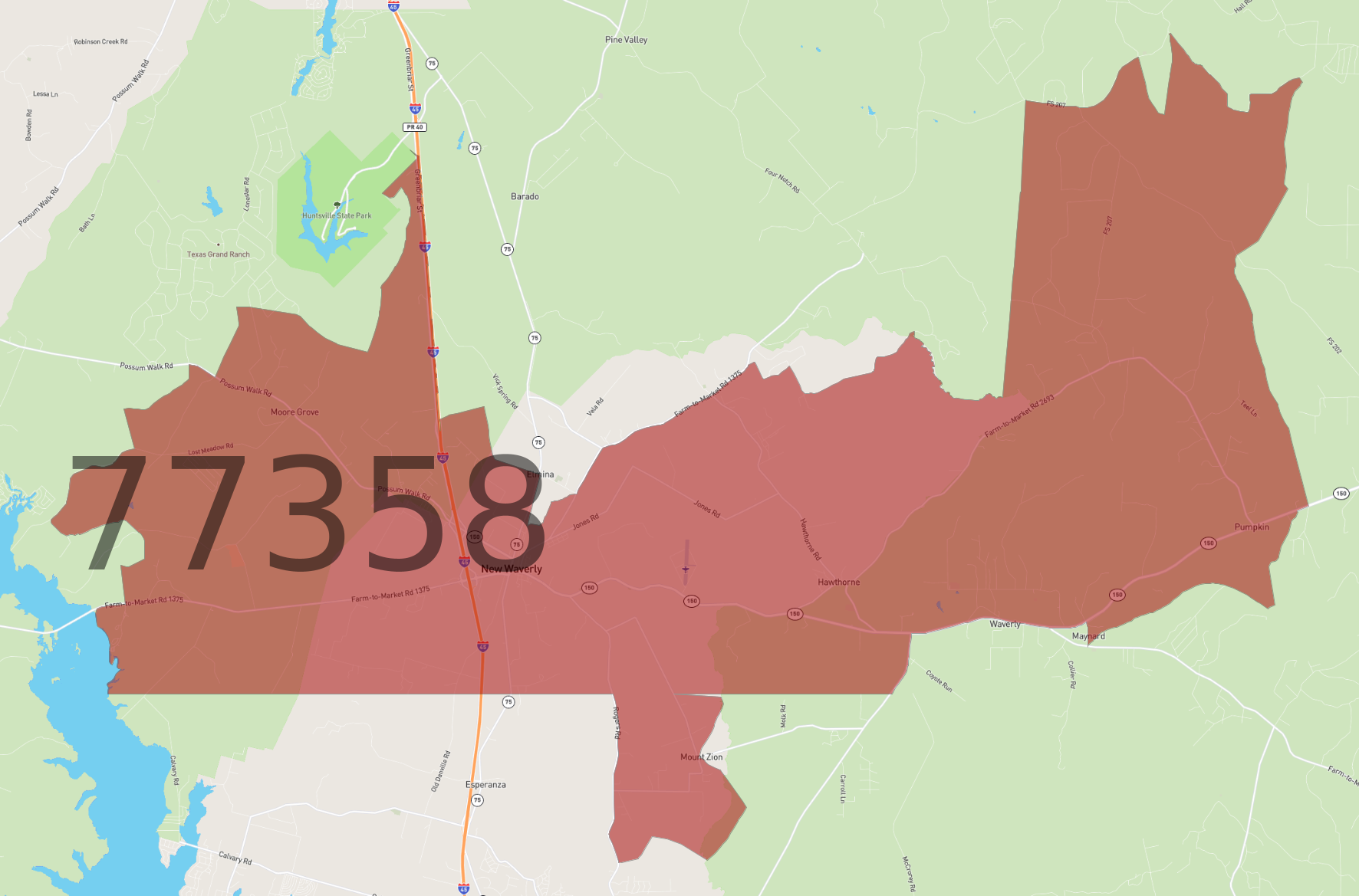 Zip Code 77358 - AtlasBig.com