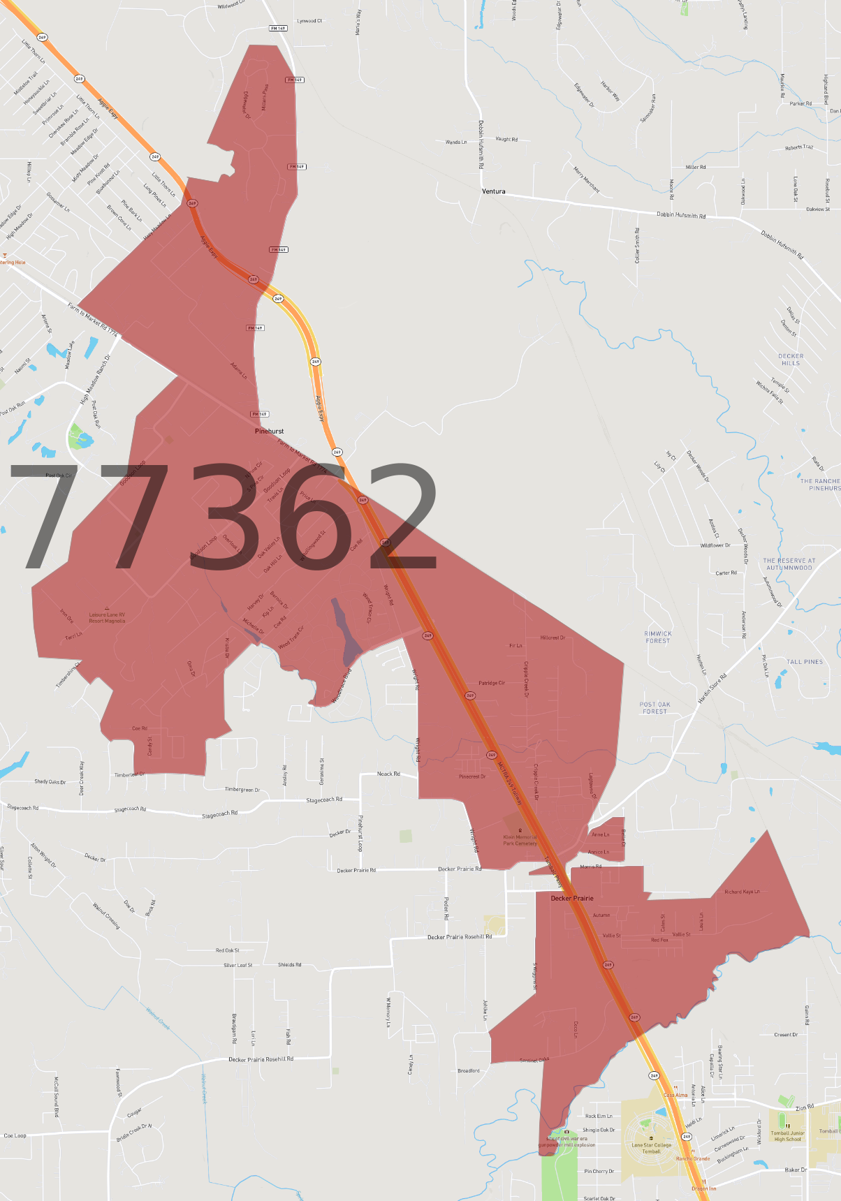 Zip Code 77362 - AtlasBig.com