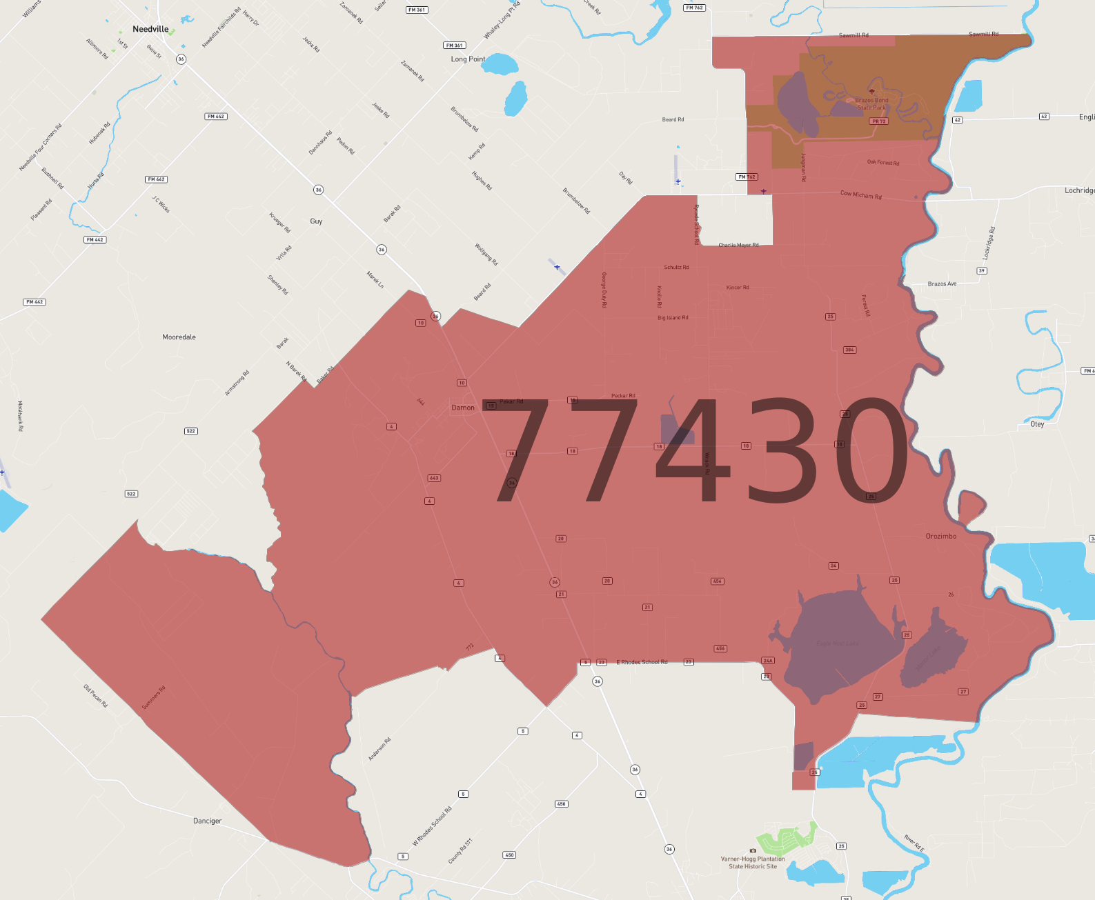 Zip Code 77430 - AtlasBig.com