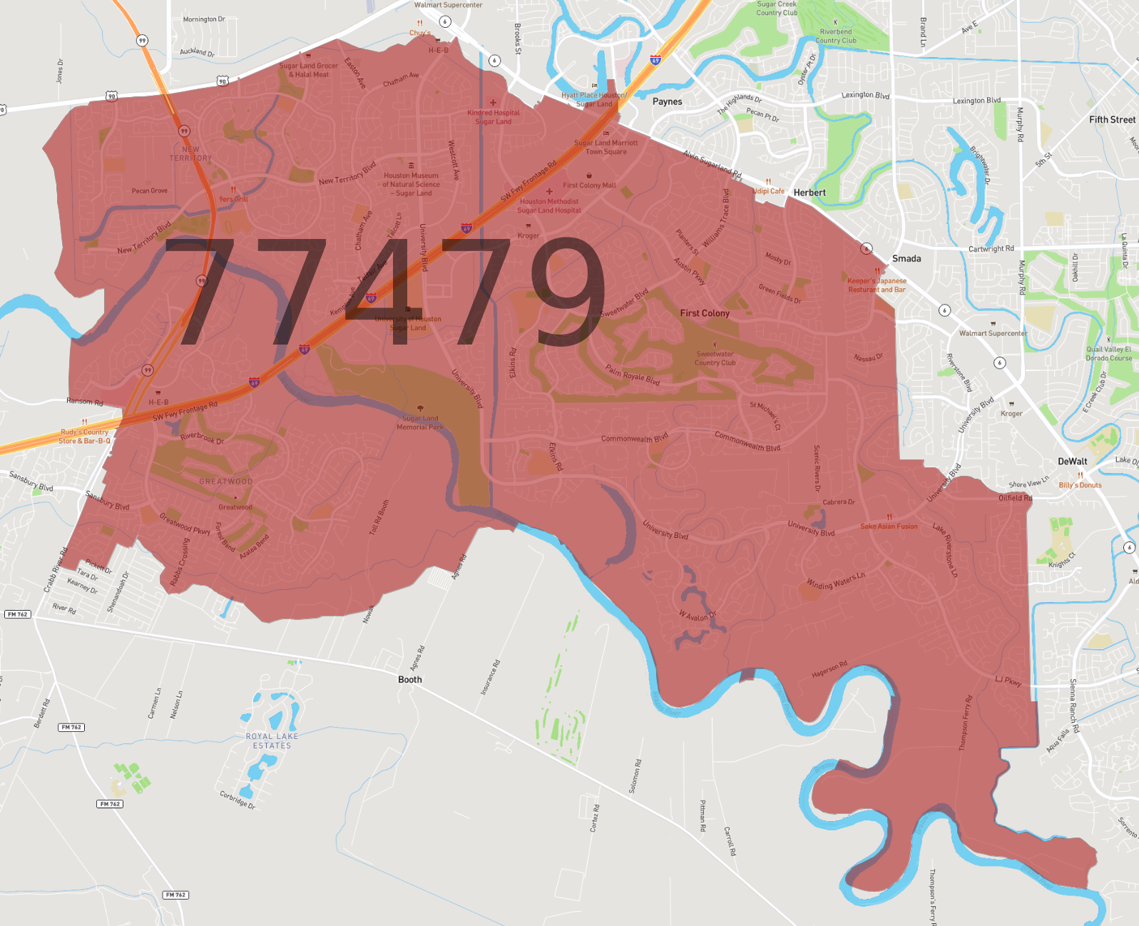 Zip Code 77479 - AtlasBig.com