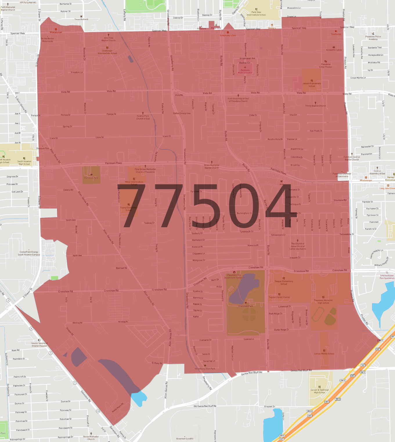 Zip Code 77504 - AtlasBig.com