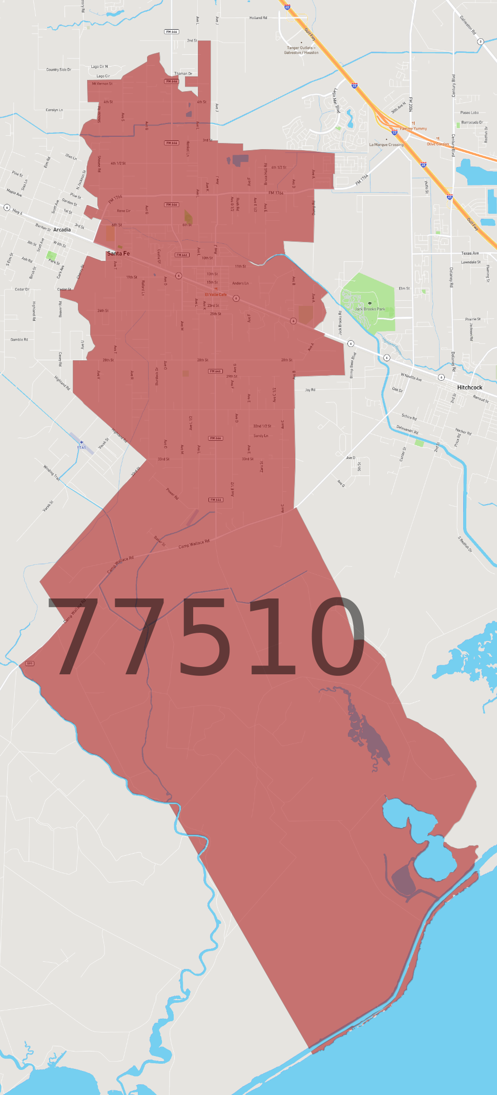Zip Code 77510 - AtlasBig.com