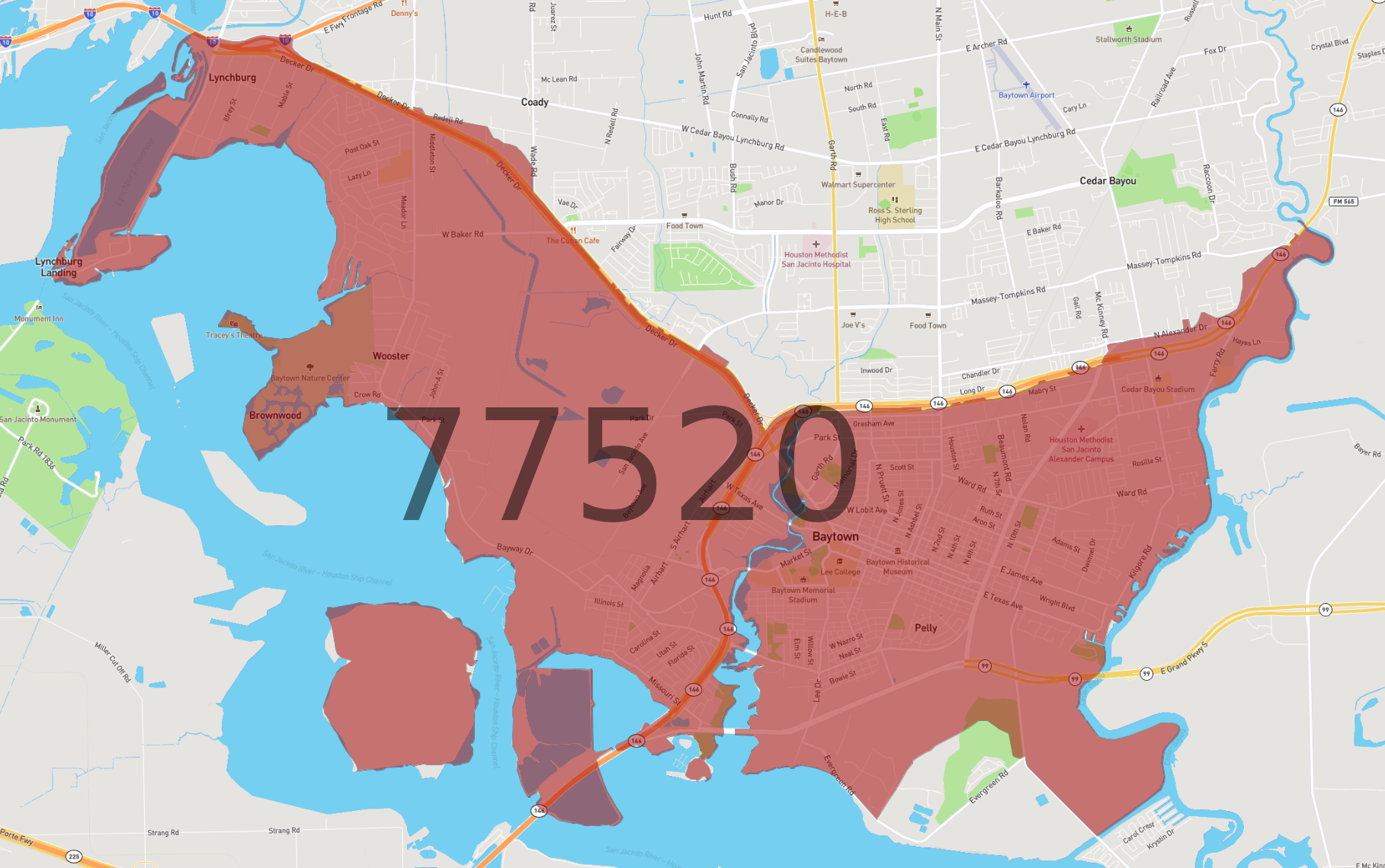 Zip Code 77520 - AtlasBig.com