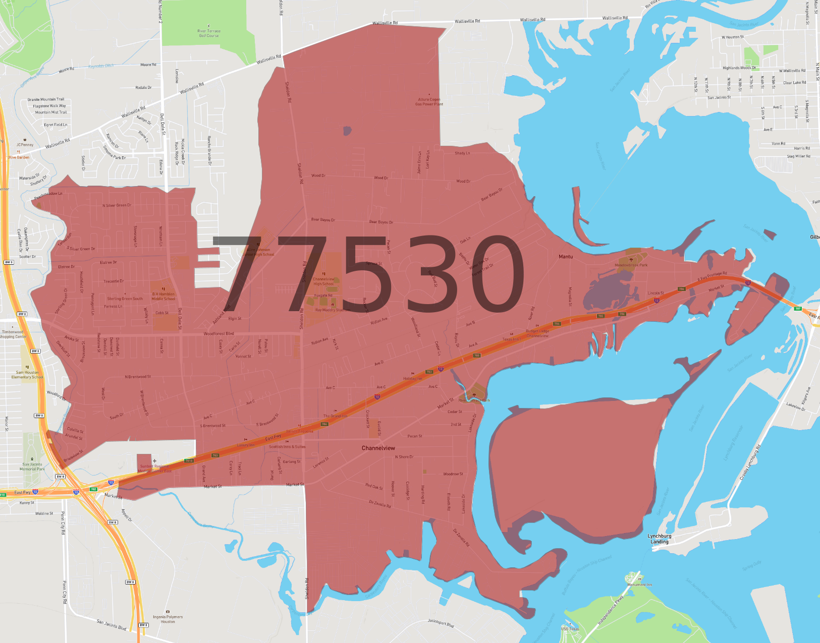 Zip Code 77530 - AtlasBig.com