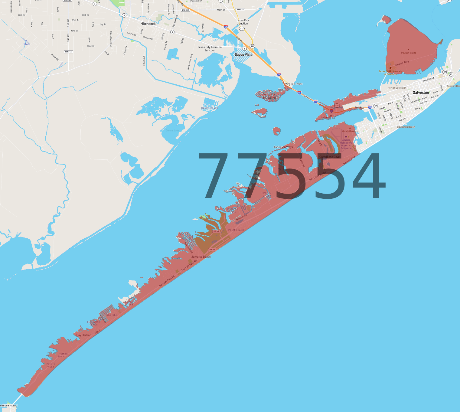 Zip Code 77554 Atlasbig