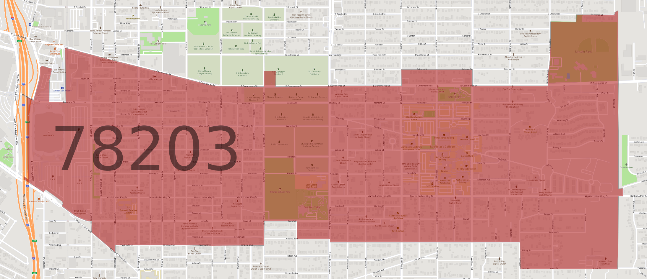 Zip Code 78203 - AtlasBig.com