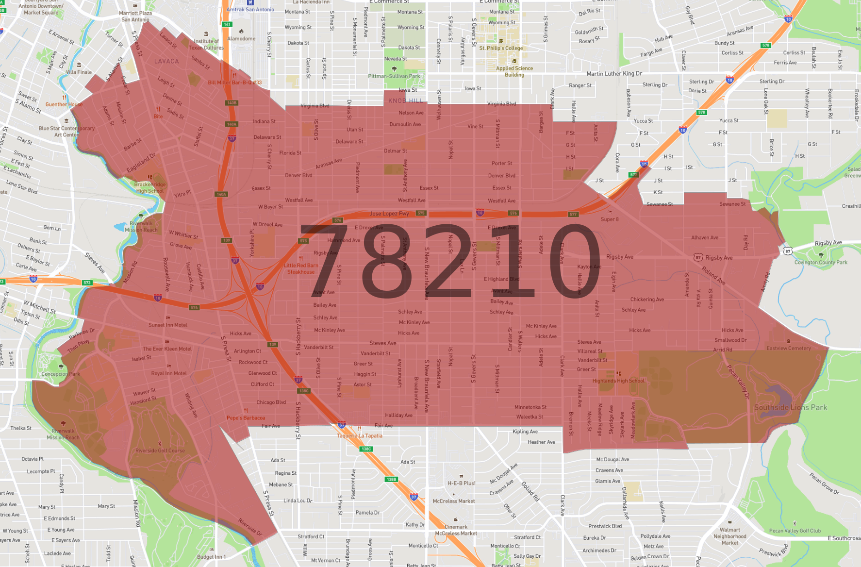 Zip Code 78210 - AtlasBig.com