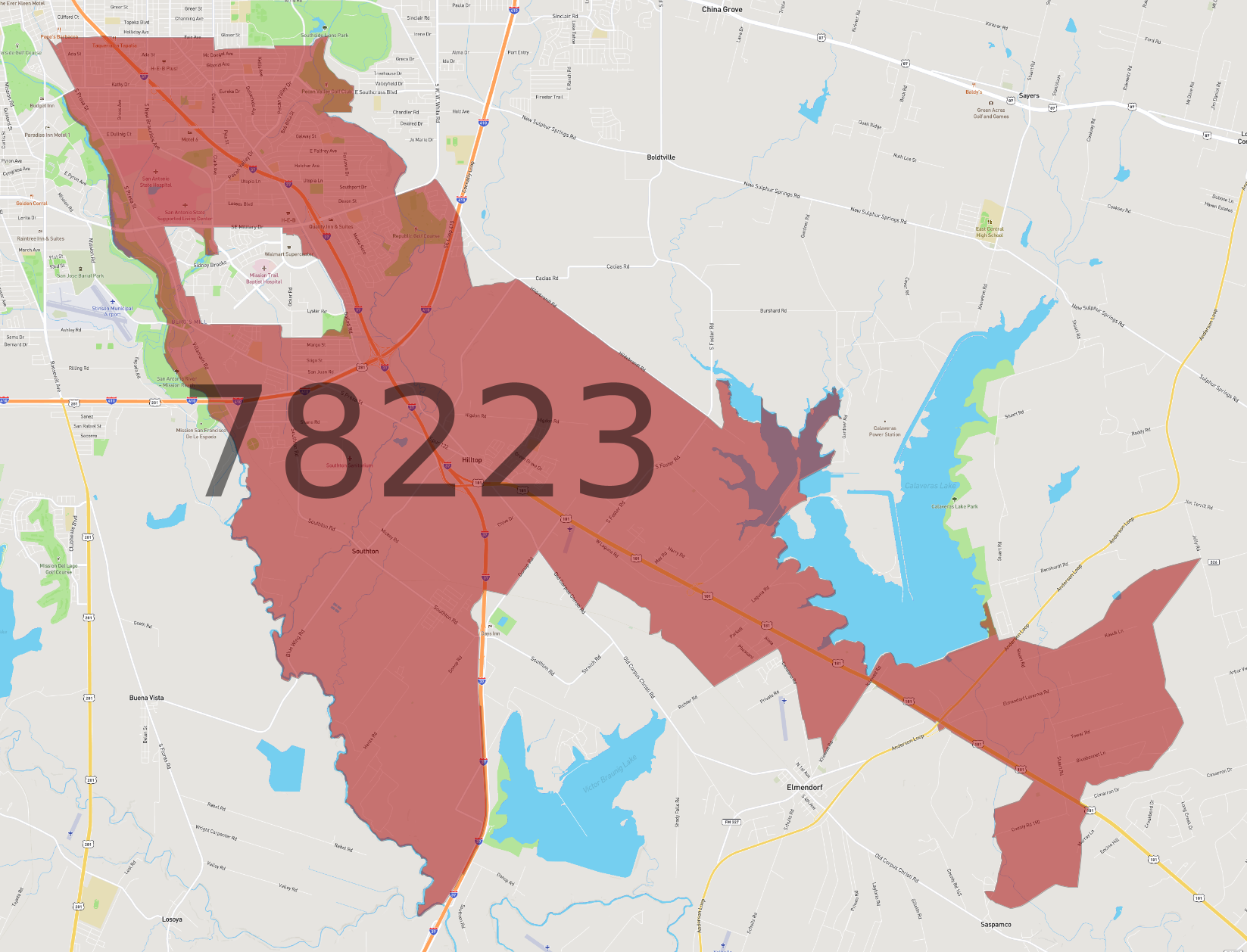 Zip Code 78223 - AtlasBig.com
