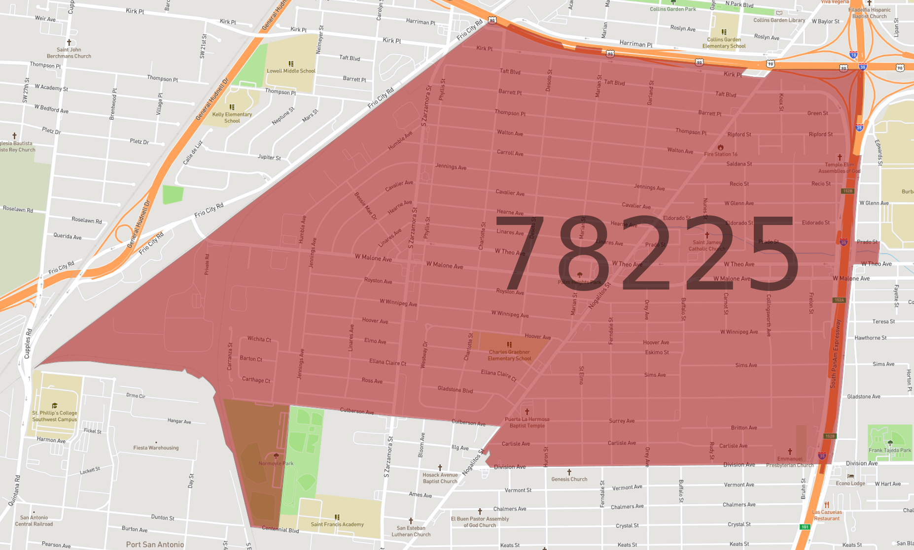 Zip Code 78225 - AtlasBig.com