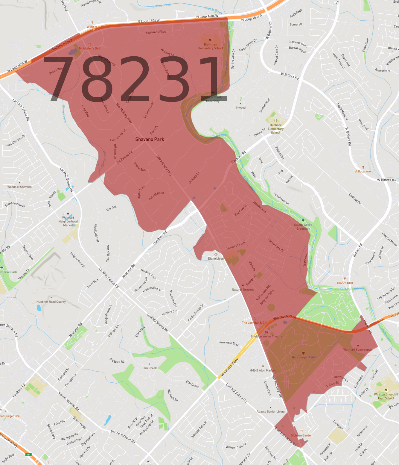 Zip Code 78231 - AtlasBig.com