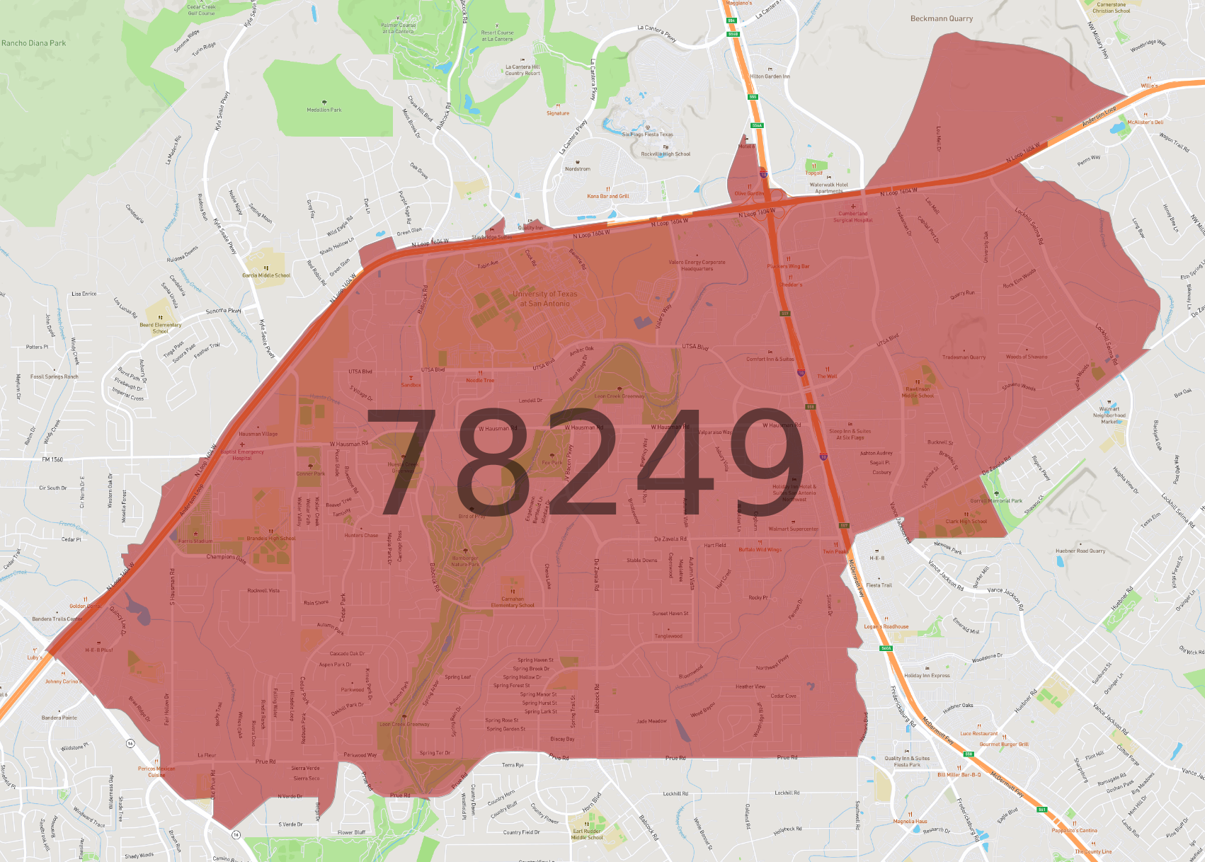 Zip Code 78249 - AtlasBig.com