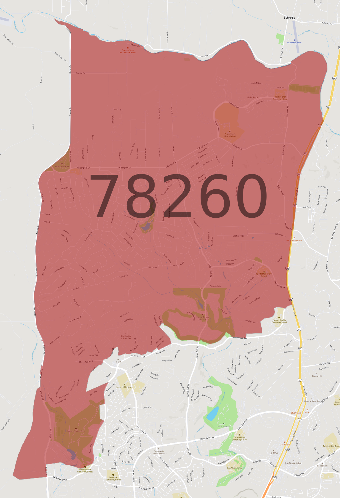 Zip Code 78260 - AtlasBig.com