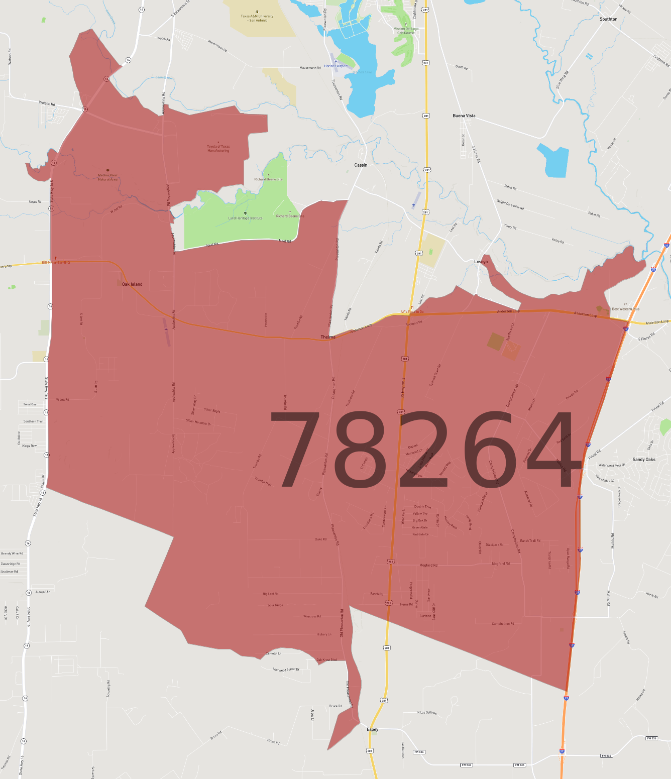 Zip Code 78264 - AtlasBig.com