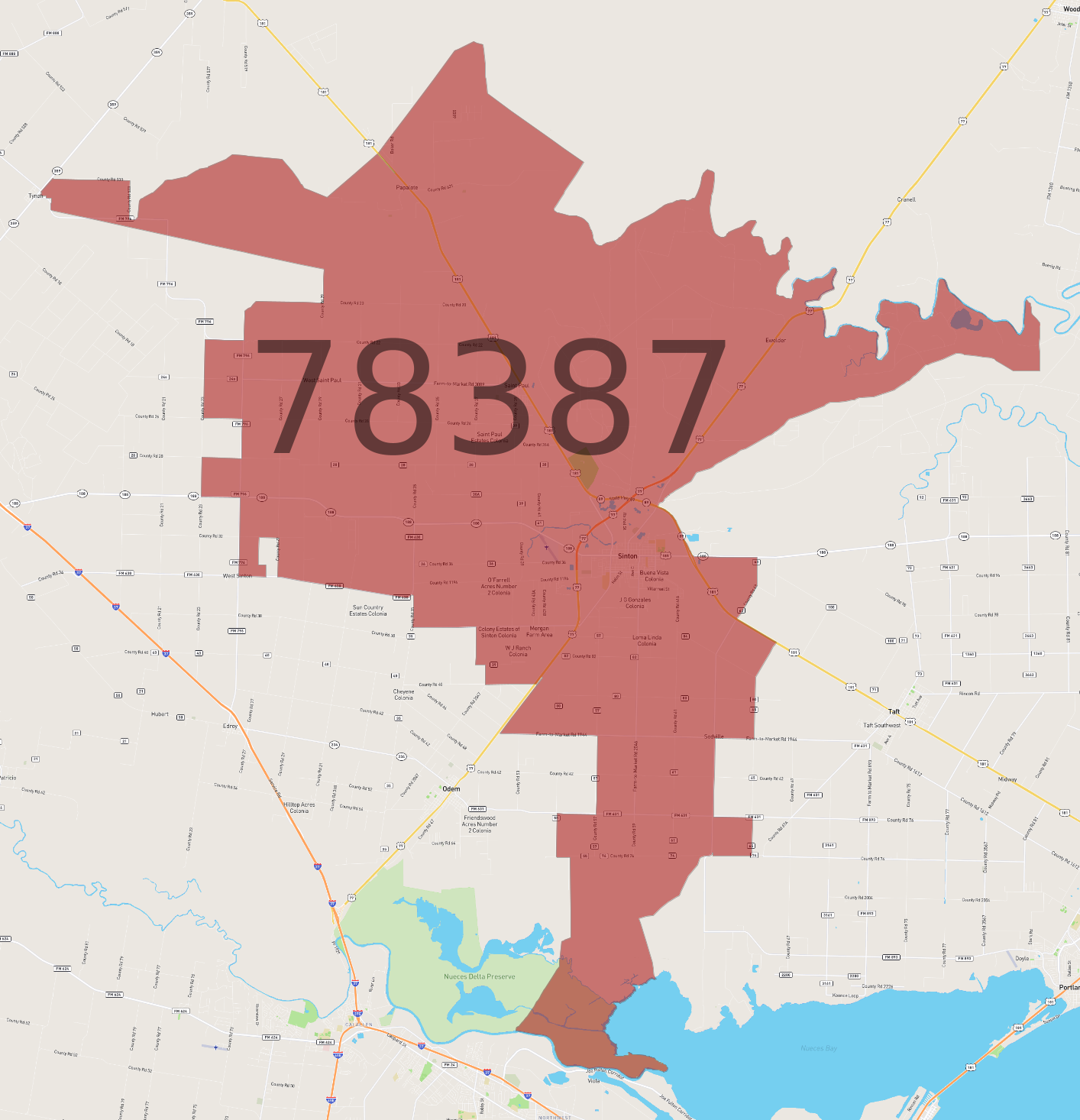 Zip Code 78387 - AtlasBig.com
