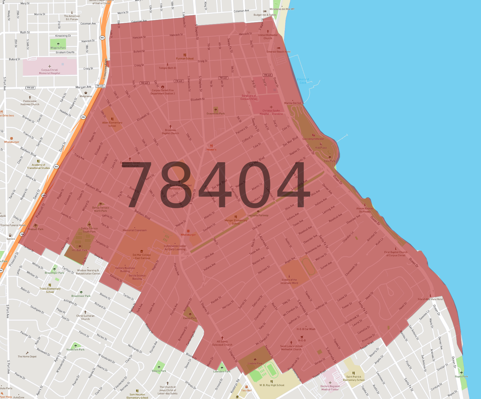 Zip Code 78404 - AtlasBig.com