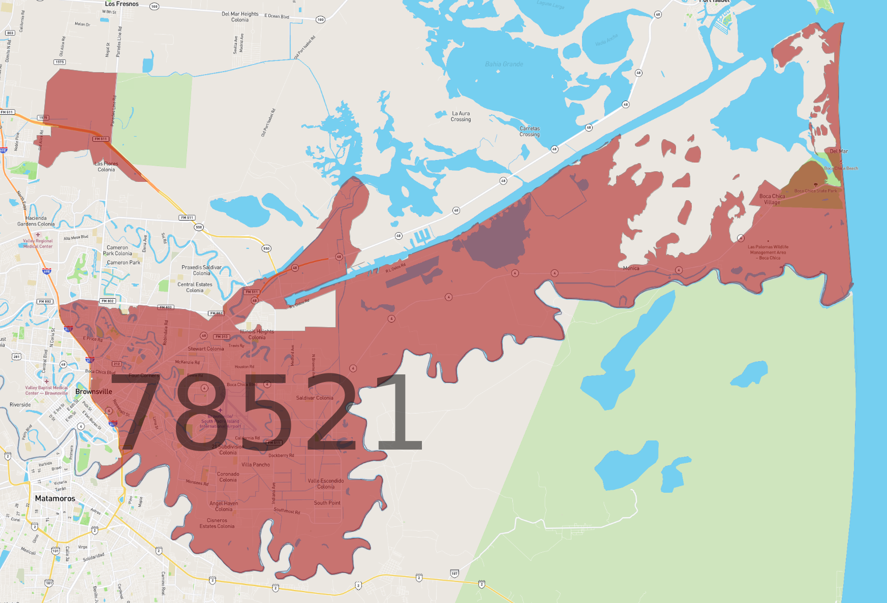 Zip Code 78521 - AtlasBig.com