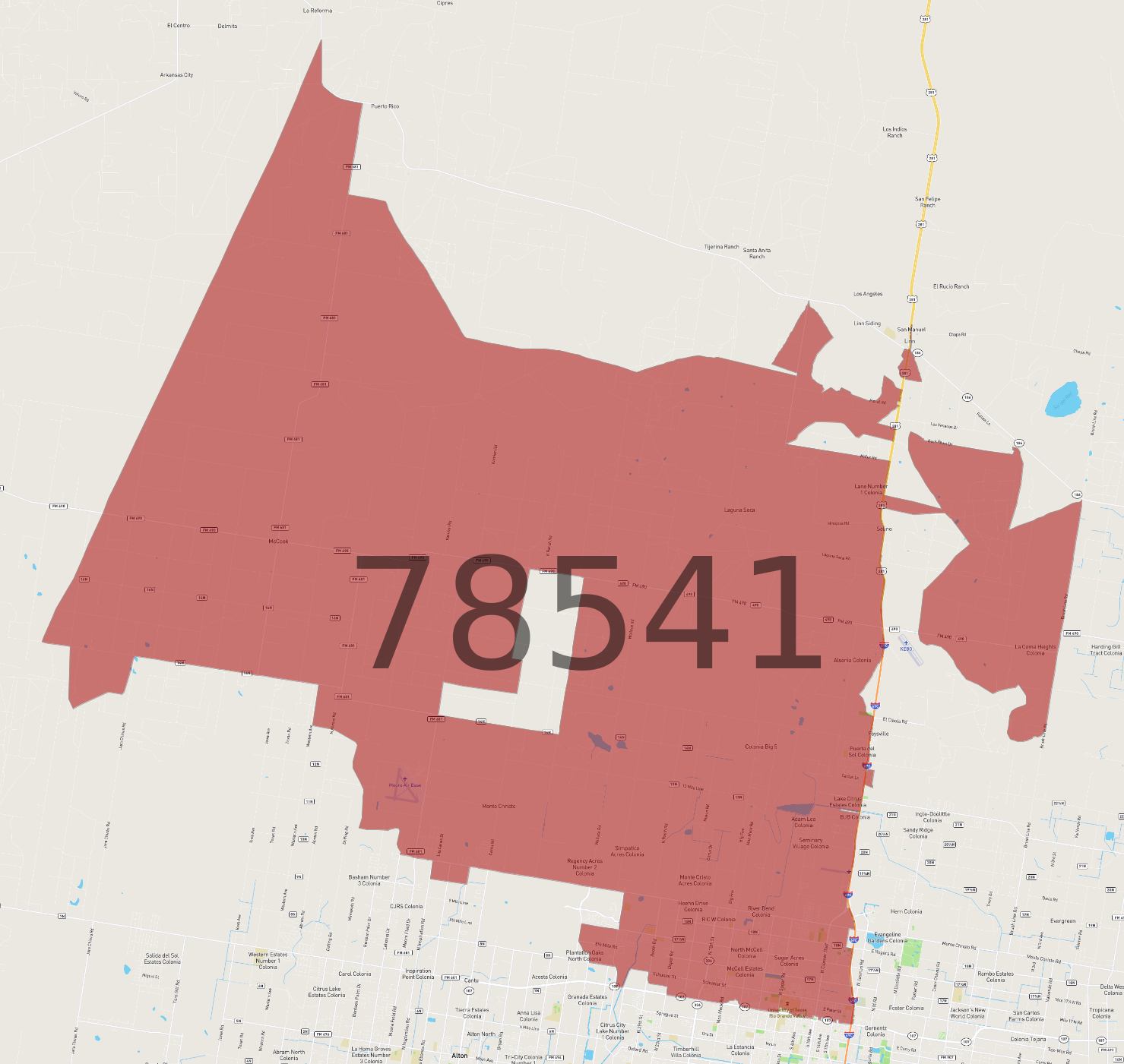 Zip Code 78541 - AtlasBig.com
