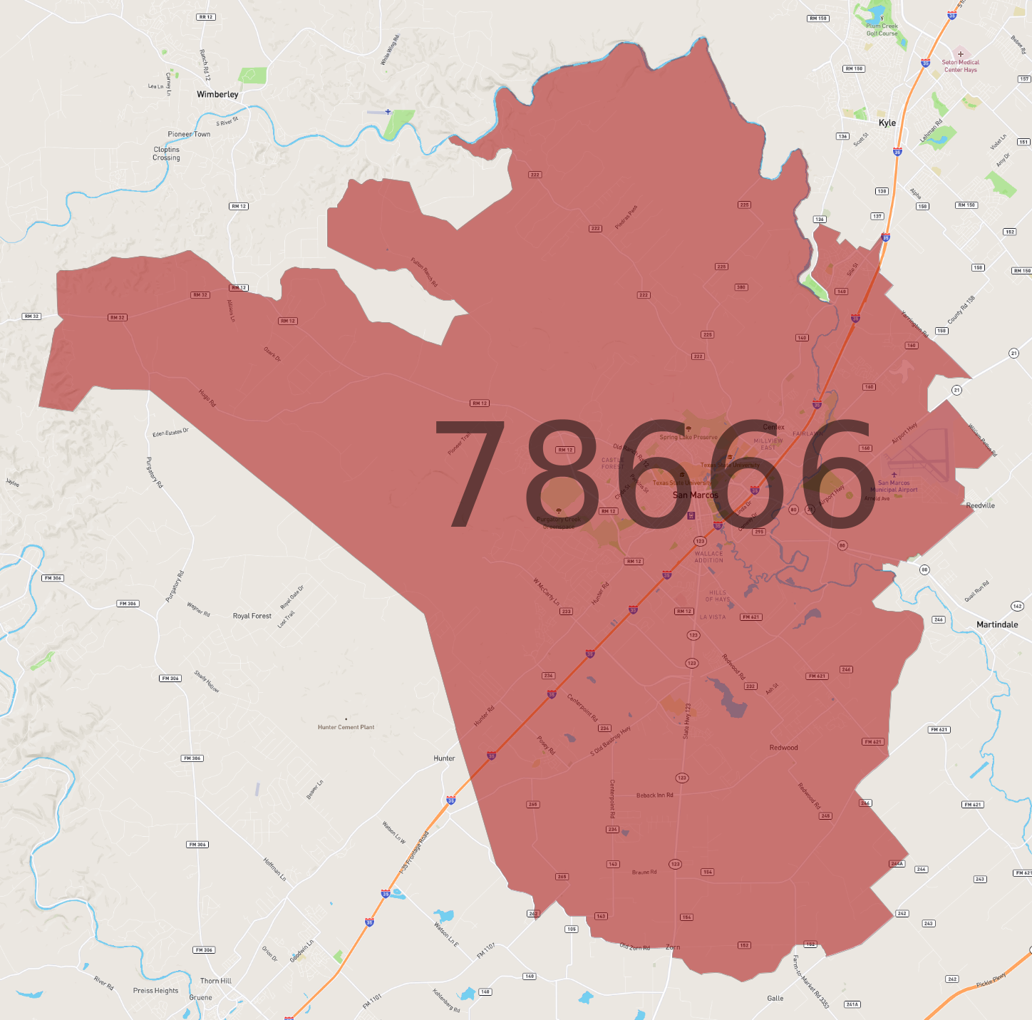Zip Code 78666 - AtlasBig.com