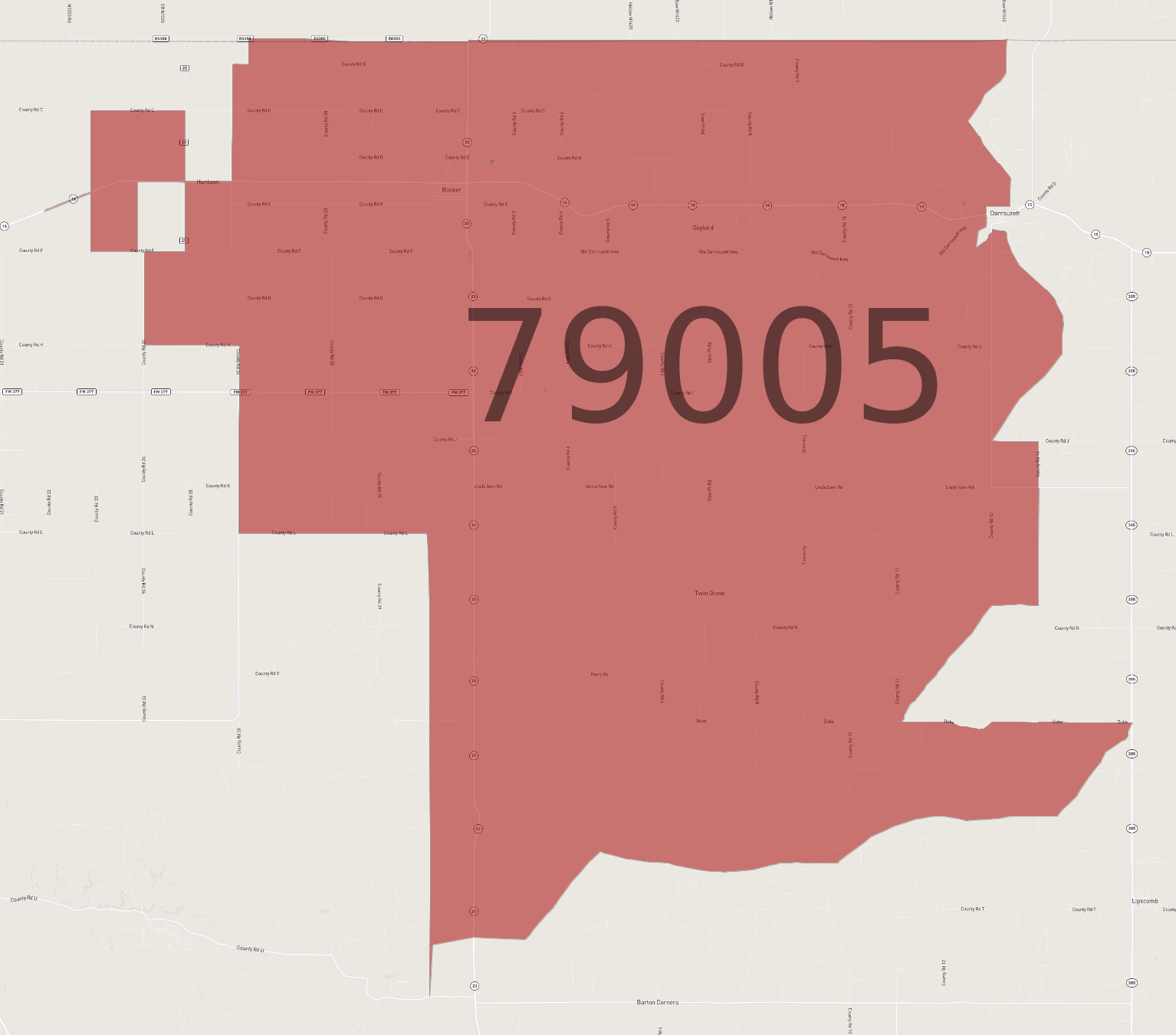 Zip Code 79005 - AtlasBig.com