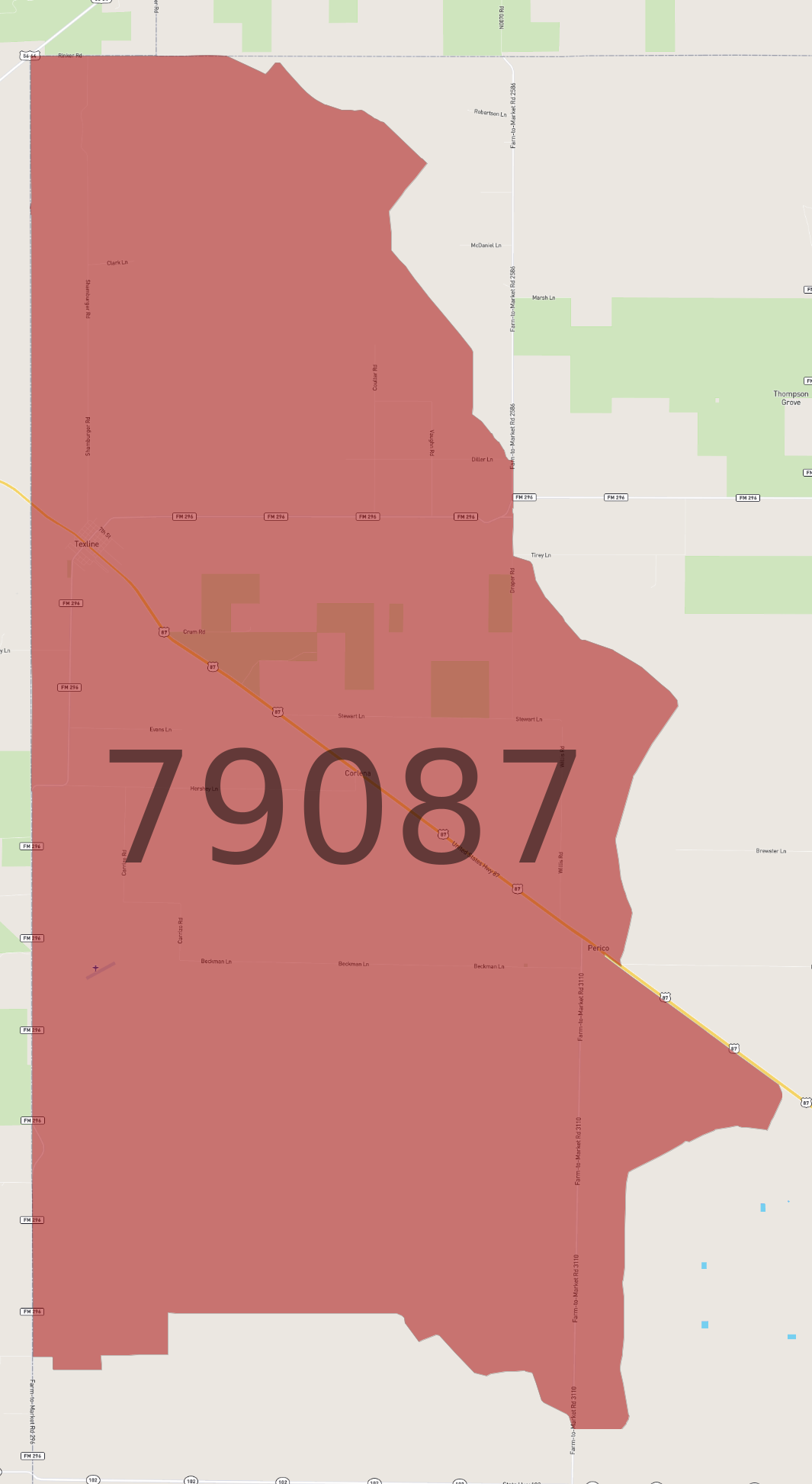 Zip Code 79087 - AtlasBig.com