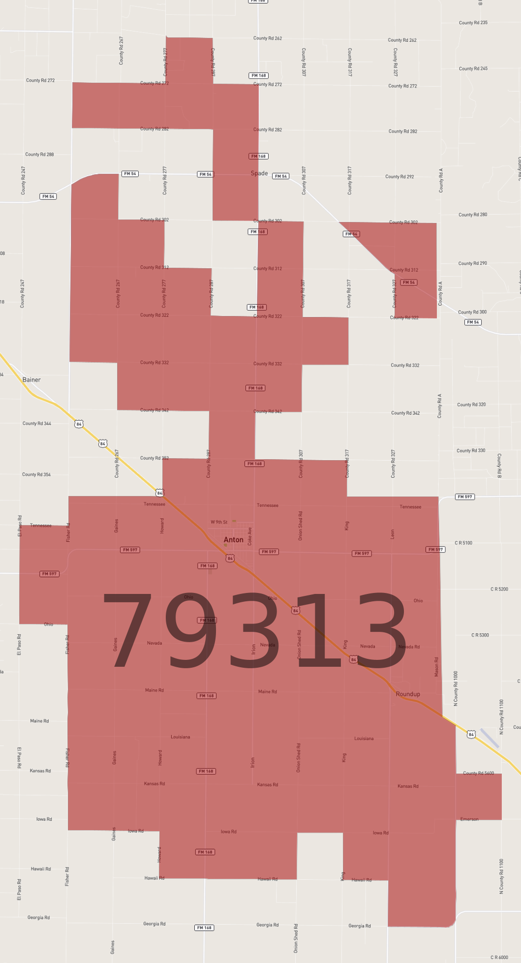 Zip Code 79313 - AtlasBig.com