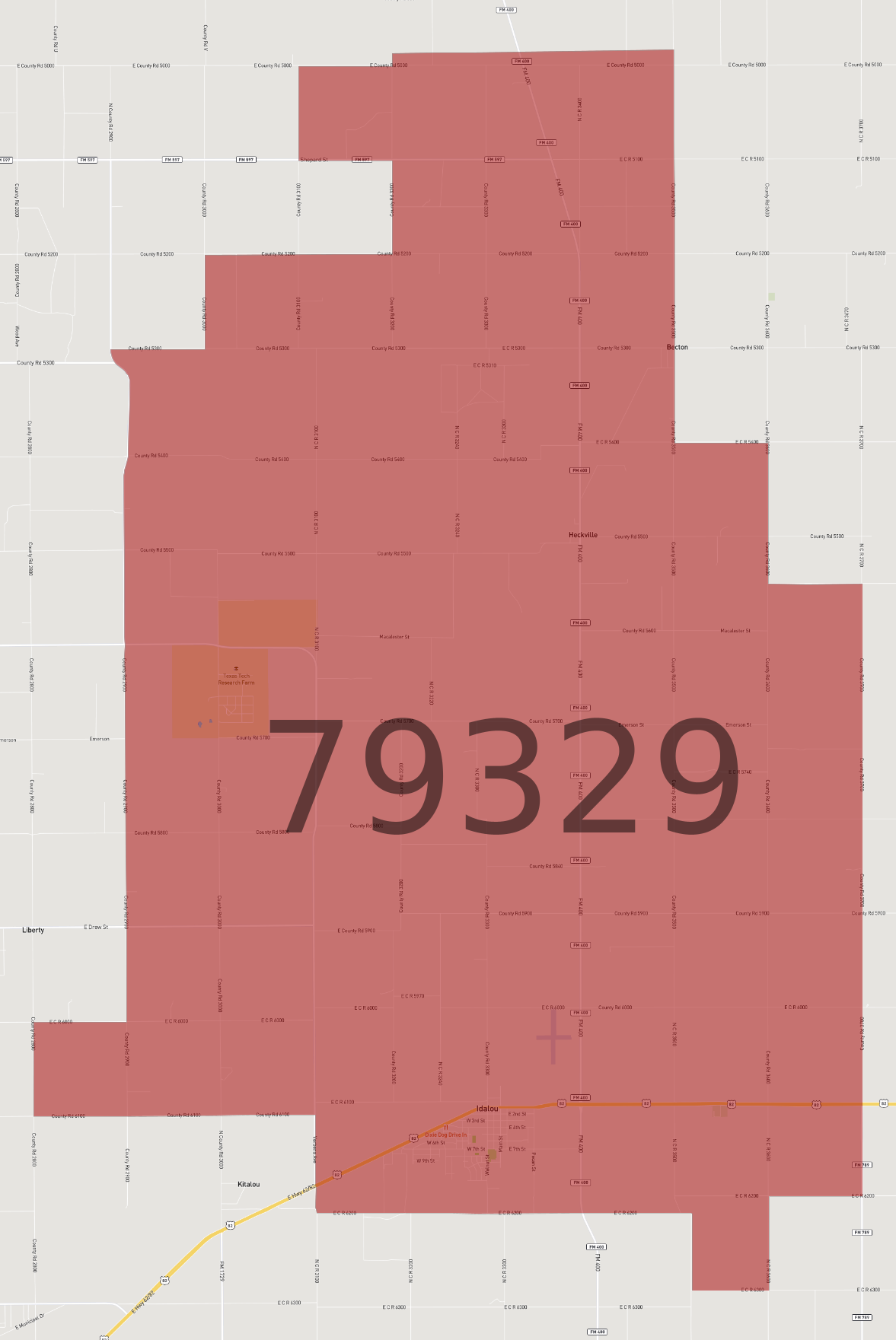 Zip Code 79329 - AtlasBig.com